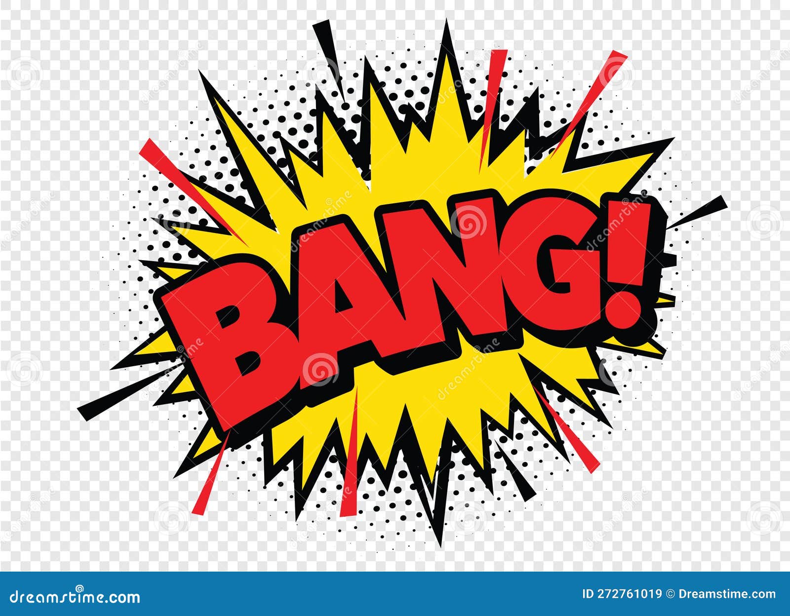 Colour Comic Speech Bubble BANG. Vector Illustration Stock Vector ...