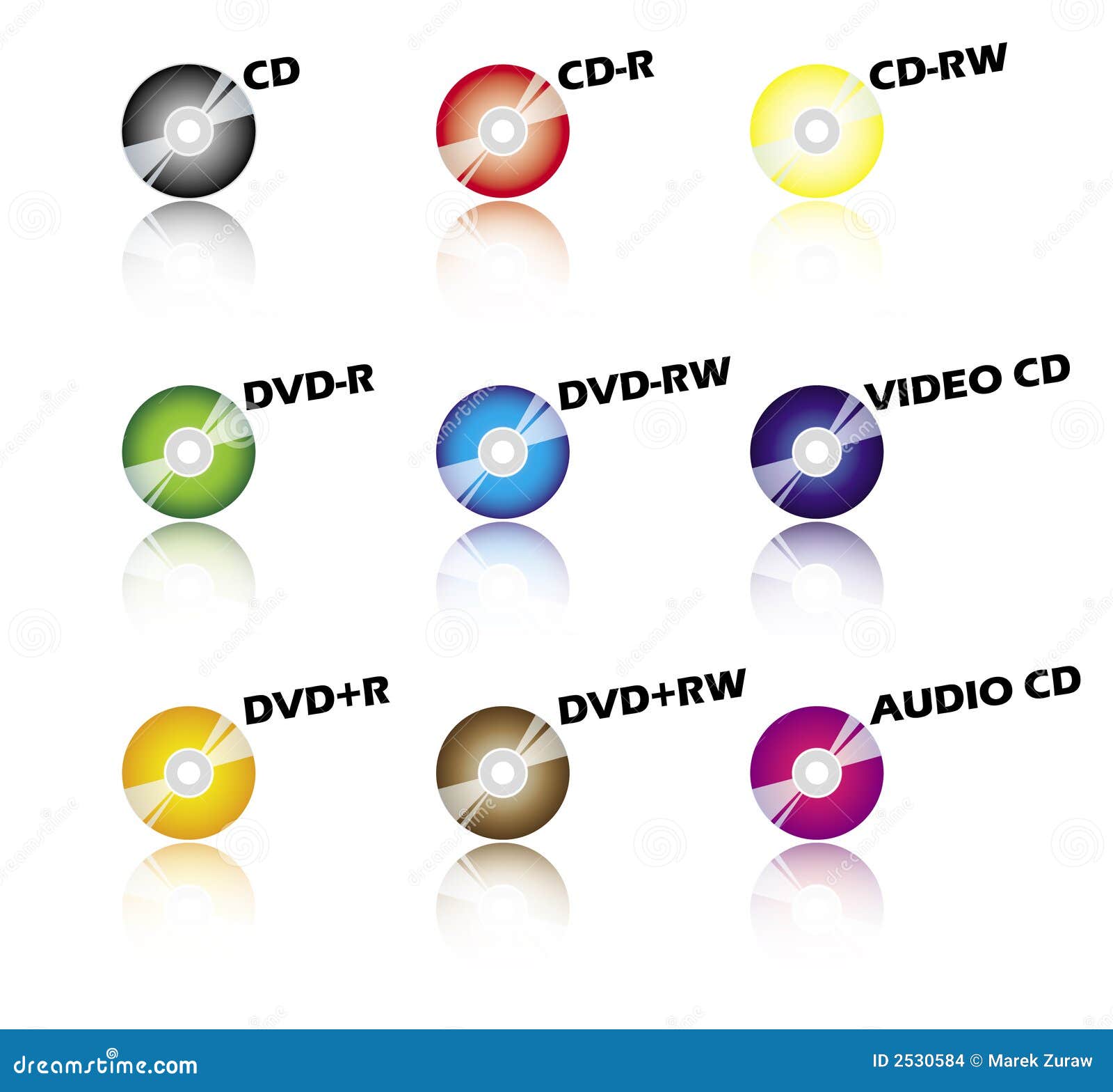Colour compact discs stock vector. Illustration of sound - 2530584