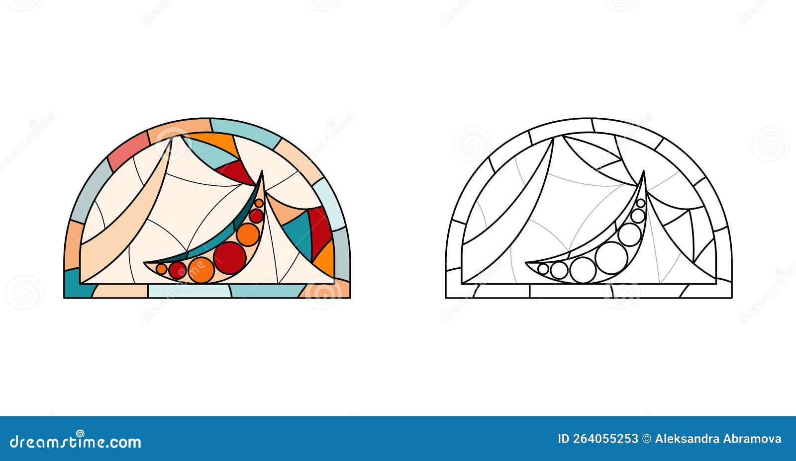 Colour cute group. stock vector. Illustration of church - 264055253