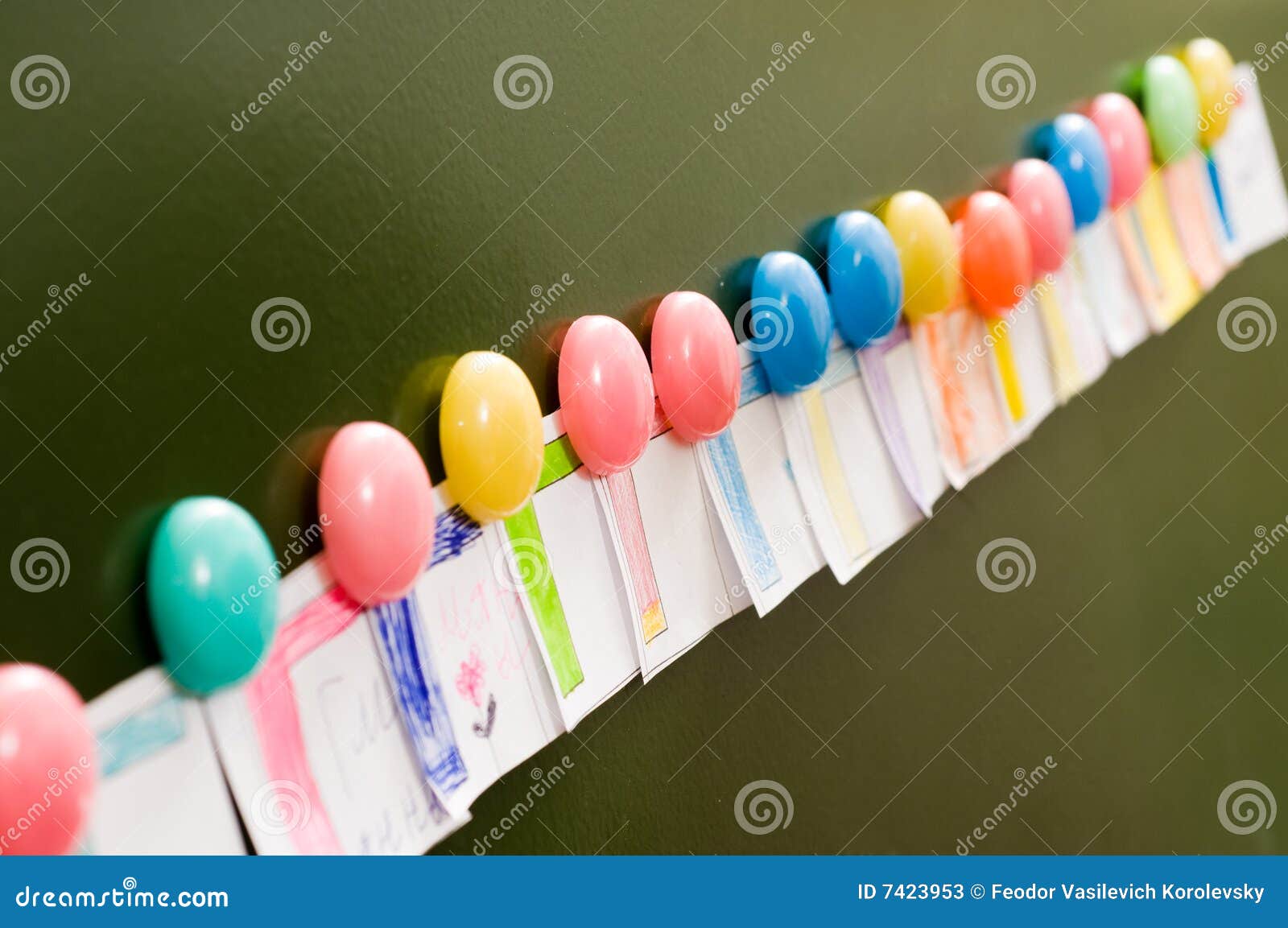 Colour decorative magnets. stock image. Image of metal - 7423953
