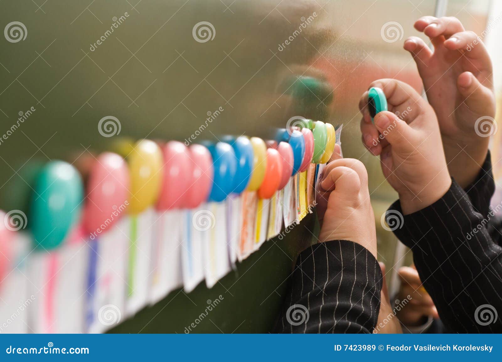 Colour decorative magnets. stock image. Image of coloured - 7423989