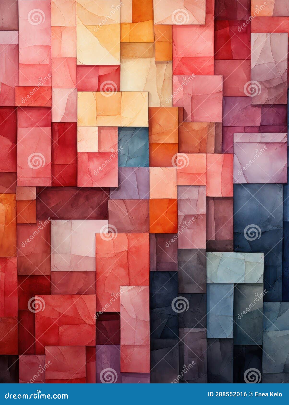 Colour Diagram Red Shades Geometric Pattern Stock Illustration ...