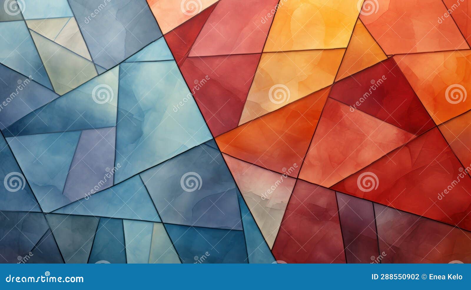 Colour Diagram Red Shades Geometric Pattern Stock Illustration ...