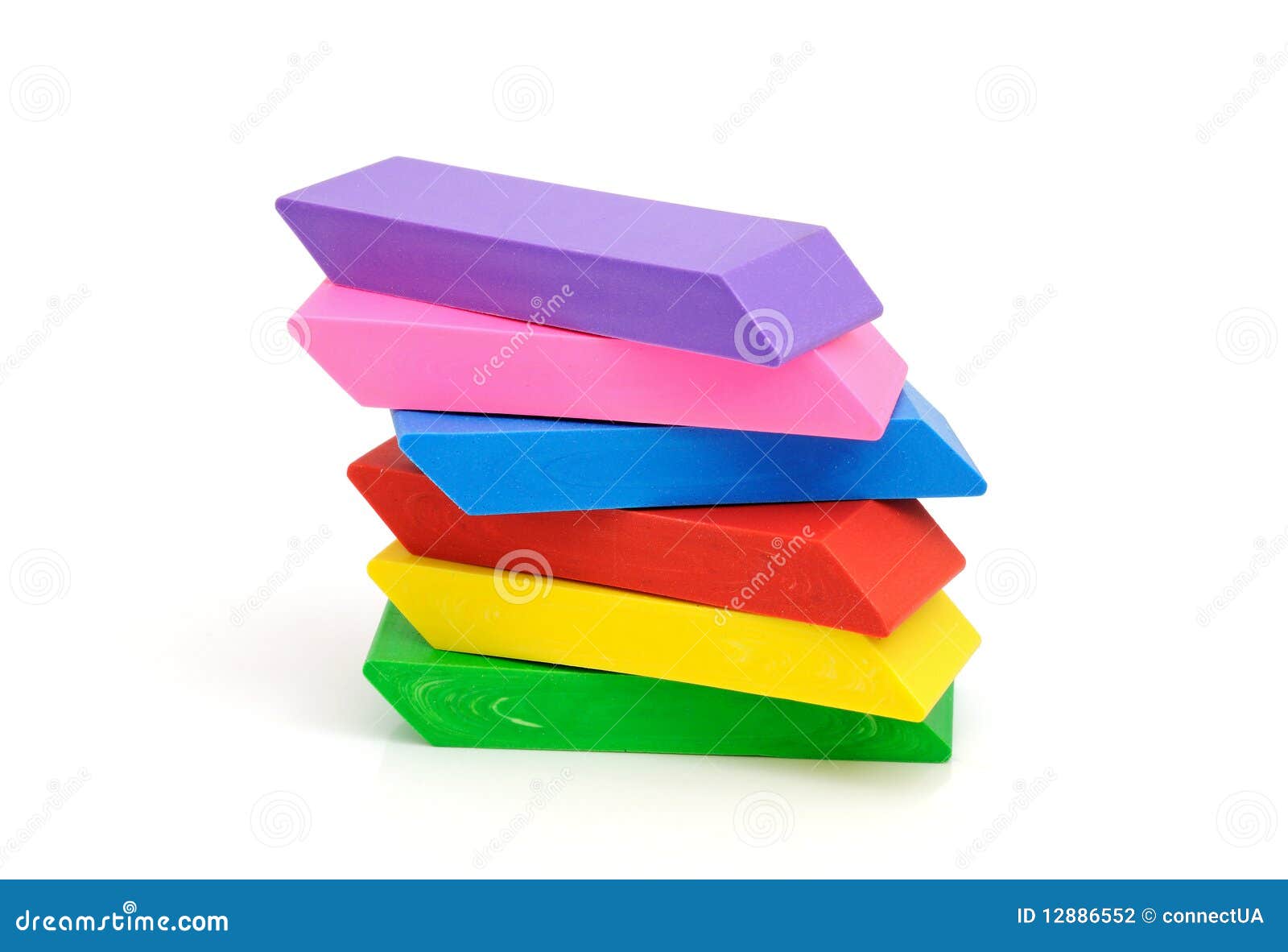 Colour erasers stock photo. Image of rubber, undo, yellow - 12886552