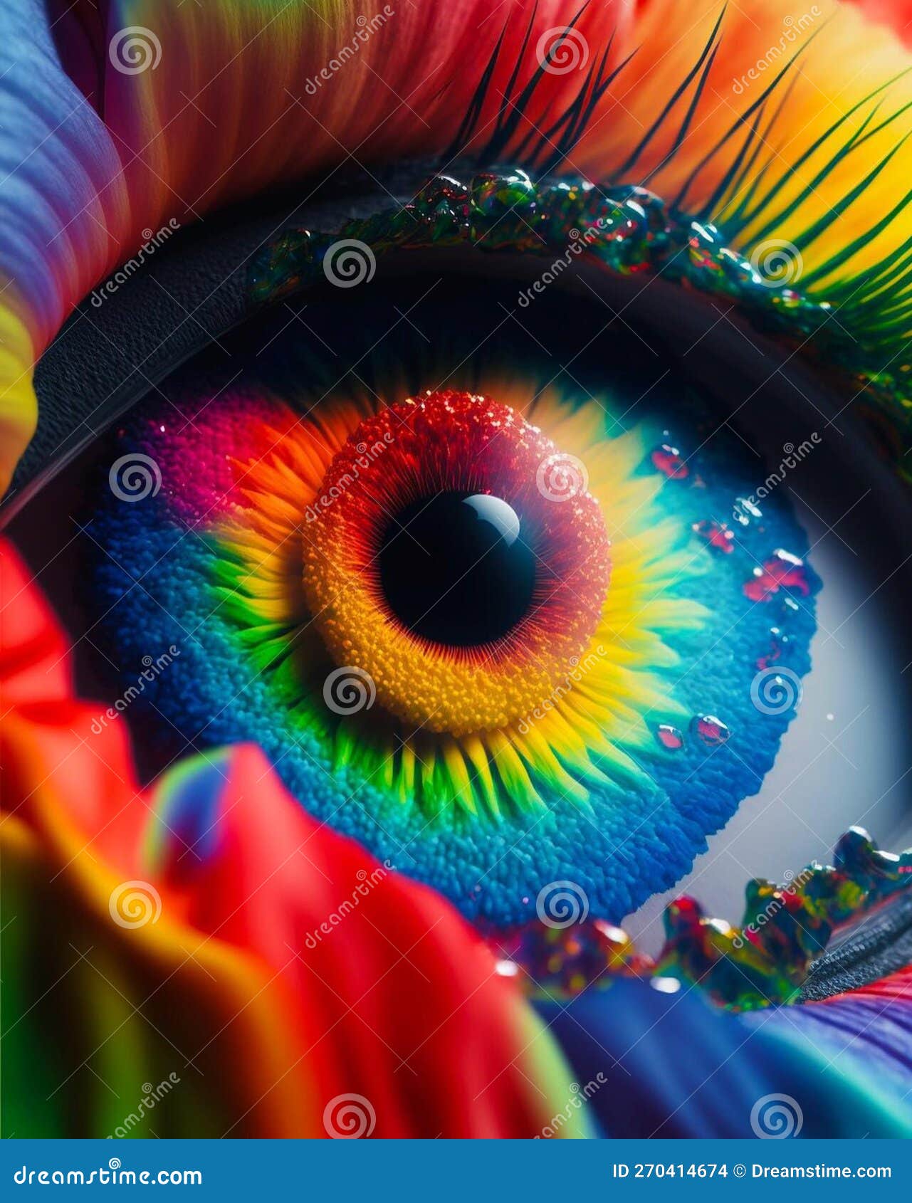 Colour full eye close up stock illustration. Illustration of close ...