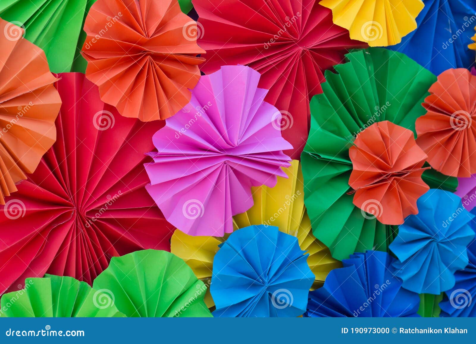 Colour Full Paper Folded Make for Abstract Background Stock Photo ...