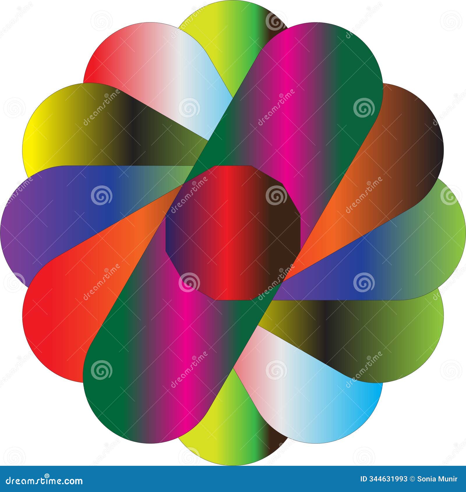 Colour Full Rounded Rectangle Abstract Background Disigen, Stock ...