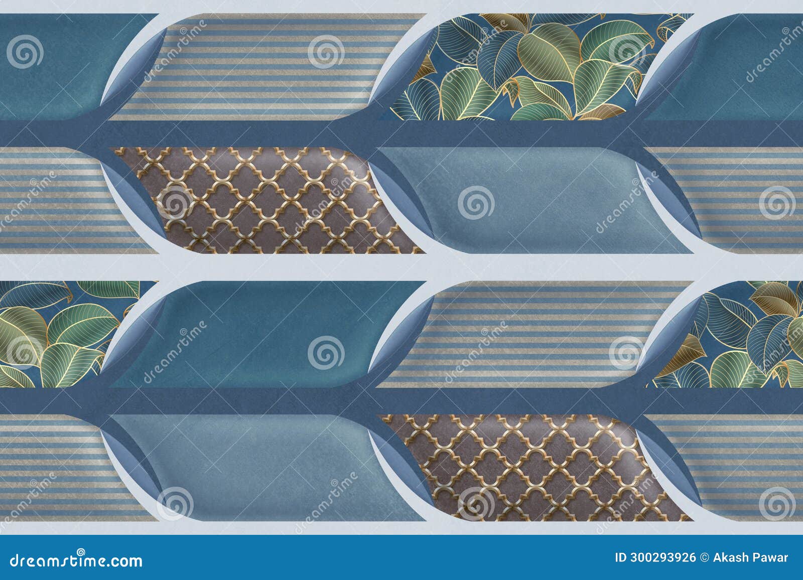 Colour Full Wall Tile Design Most Colourful Stock Illustration ...