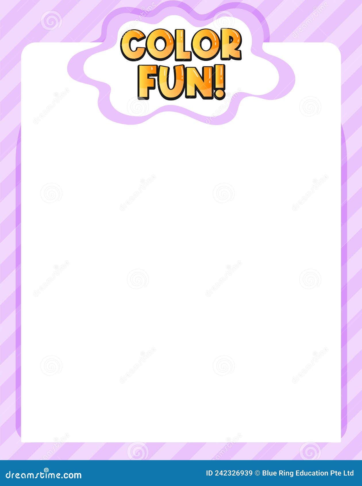 Colour Fun Border Template Background Stock Vector - Illustration of ...