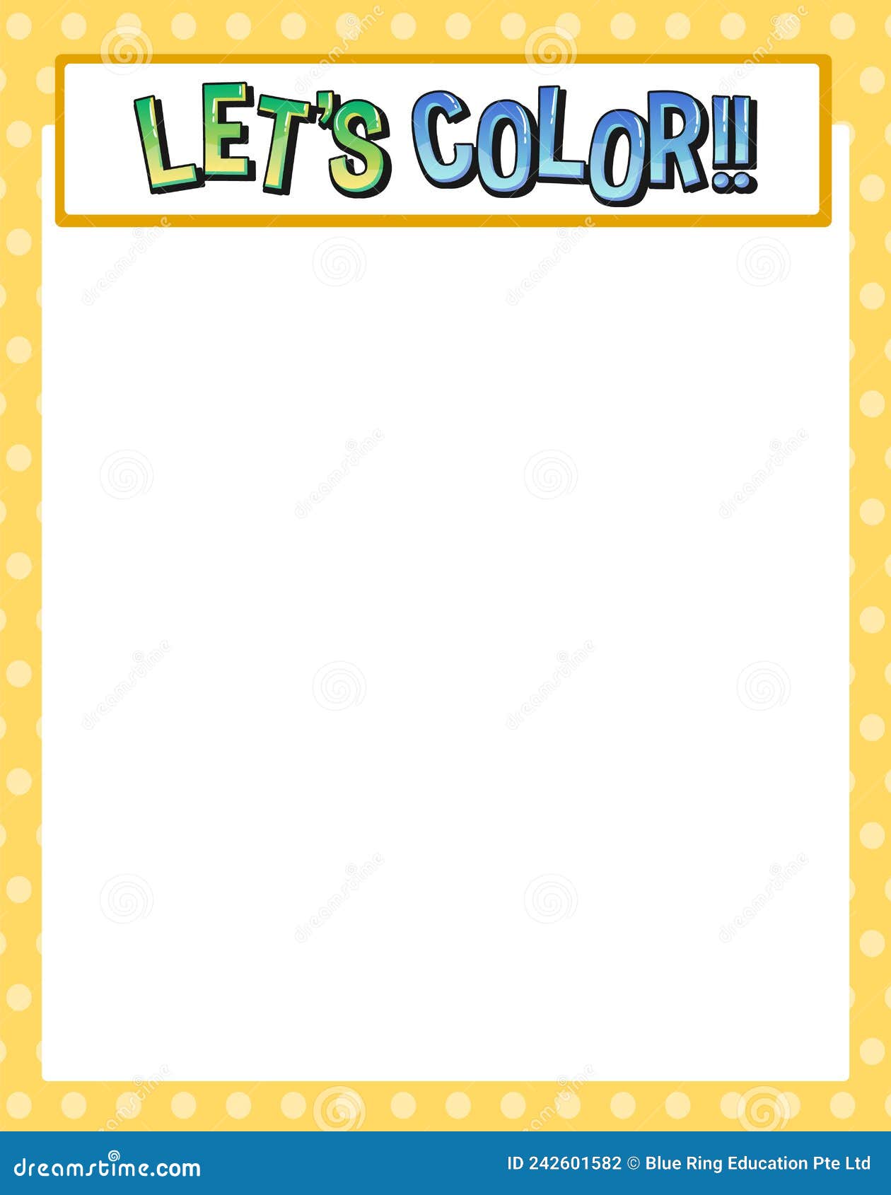 Colour Fun Border Template Background Stock Vector - Illustration of ...