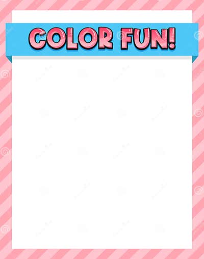 Colour Fun Border Template Background Stock Vector - Illustration of ...