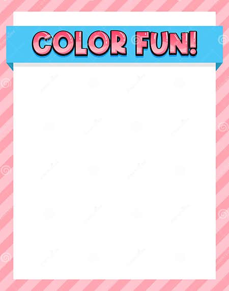 Colour Fun Border Template Background Stock Vector - Illustration of ...