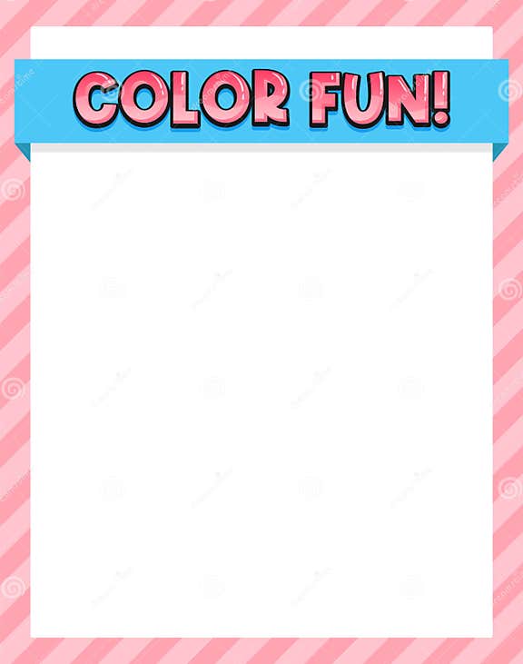 Colour Fun Border Template Background Stock Vector - Illustration of ...