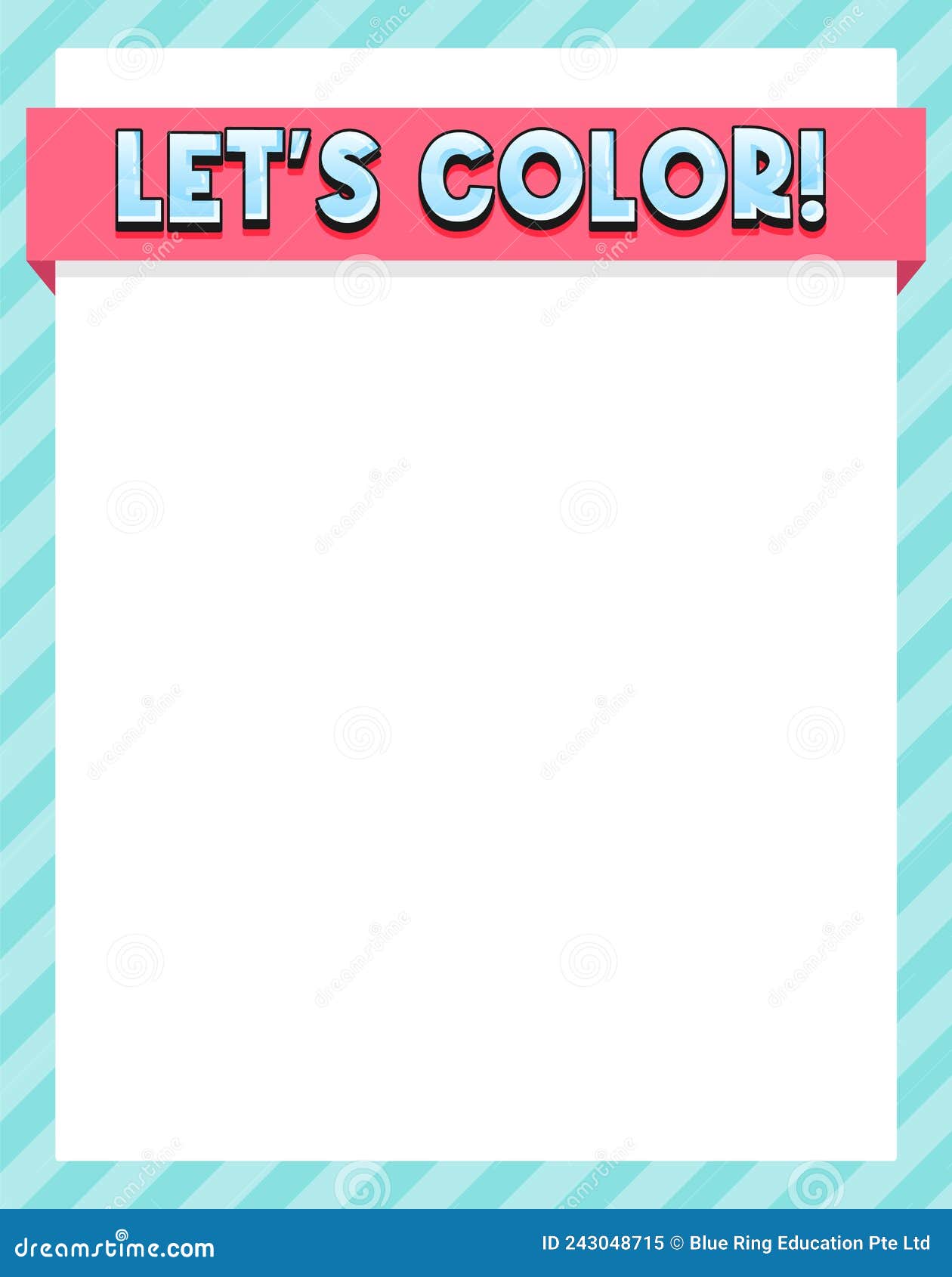 Colour Fun Border Template Background Stock Vector - Illustration of ...