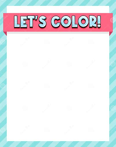Colour Fun Border Template Background Stock Vector - Illustration of ...