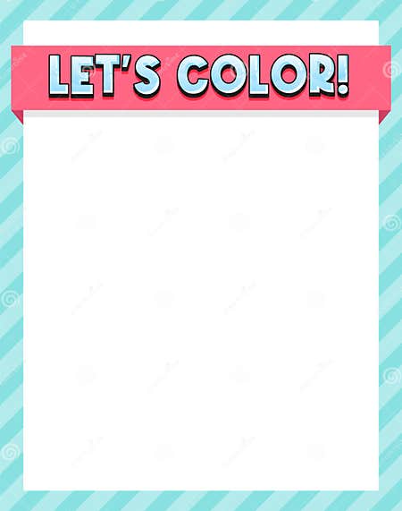Colour Fun Border Template Background Stock Vector - Illustration of ...