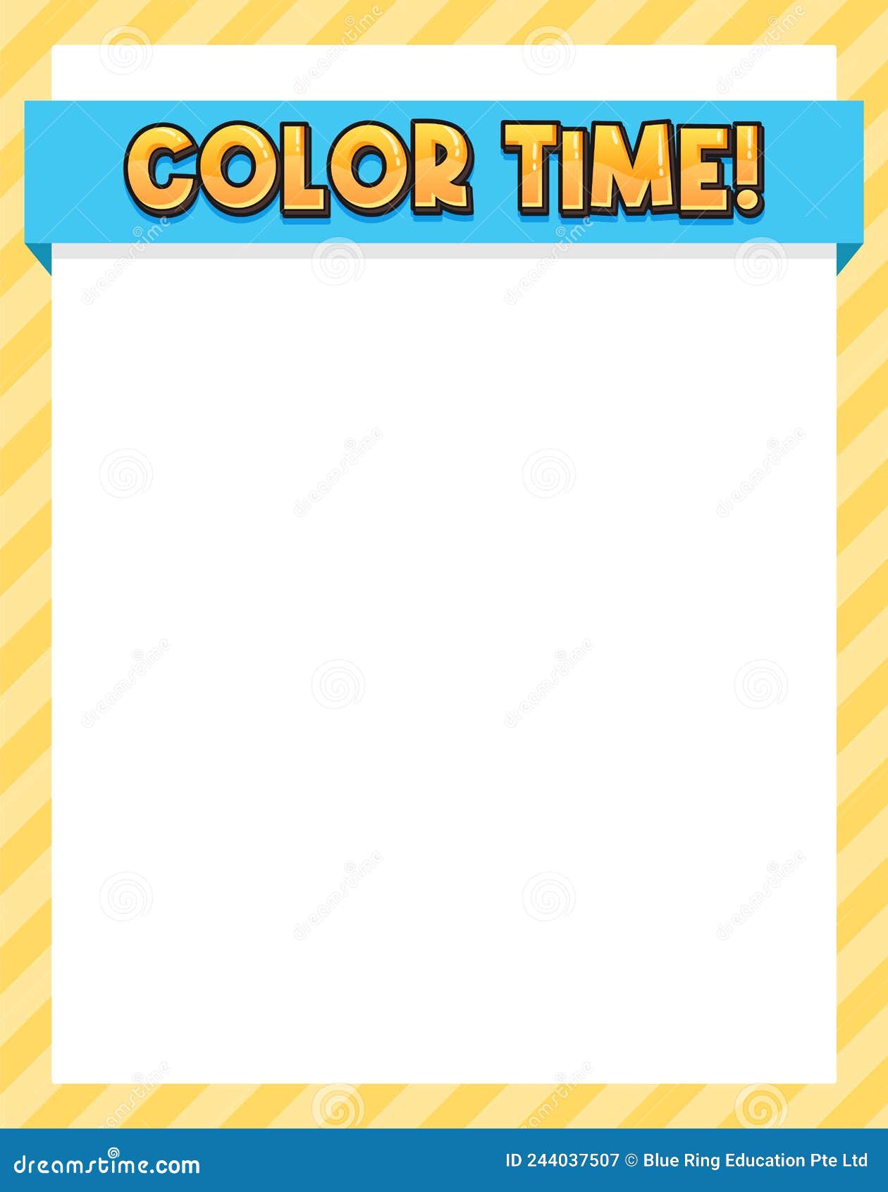 Colour Fun Border Template Background Stock Vector - Illustration of ...