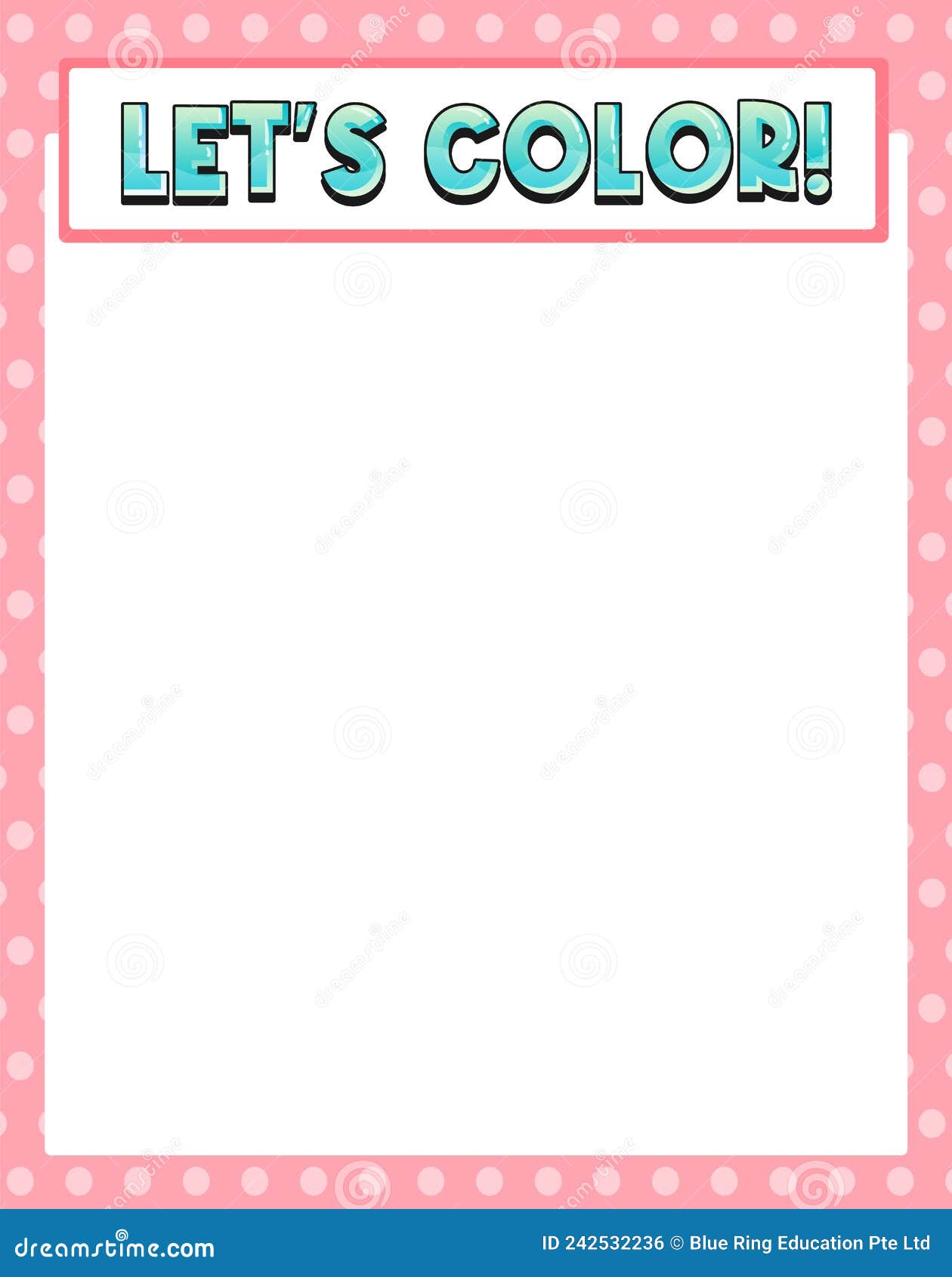 Colour Fun Border Template Background Stock Vector - Illustration of ...