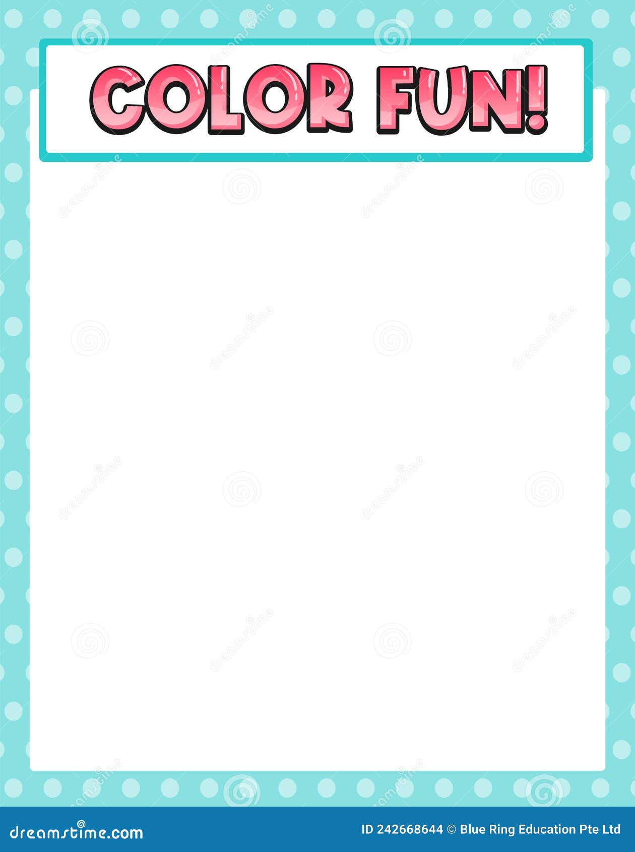 Colour Fun Border Template Background Stock Vector - Illustration of ...