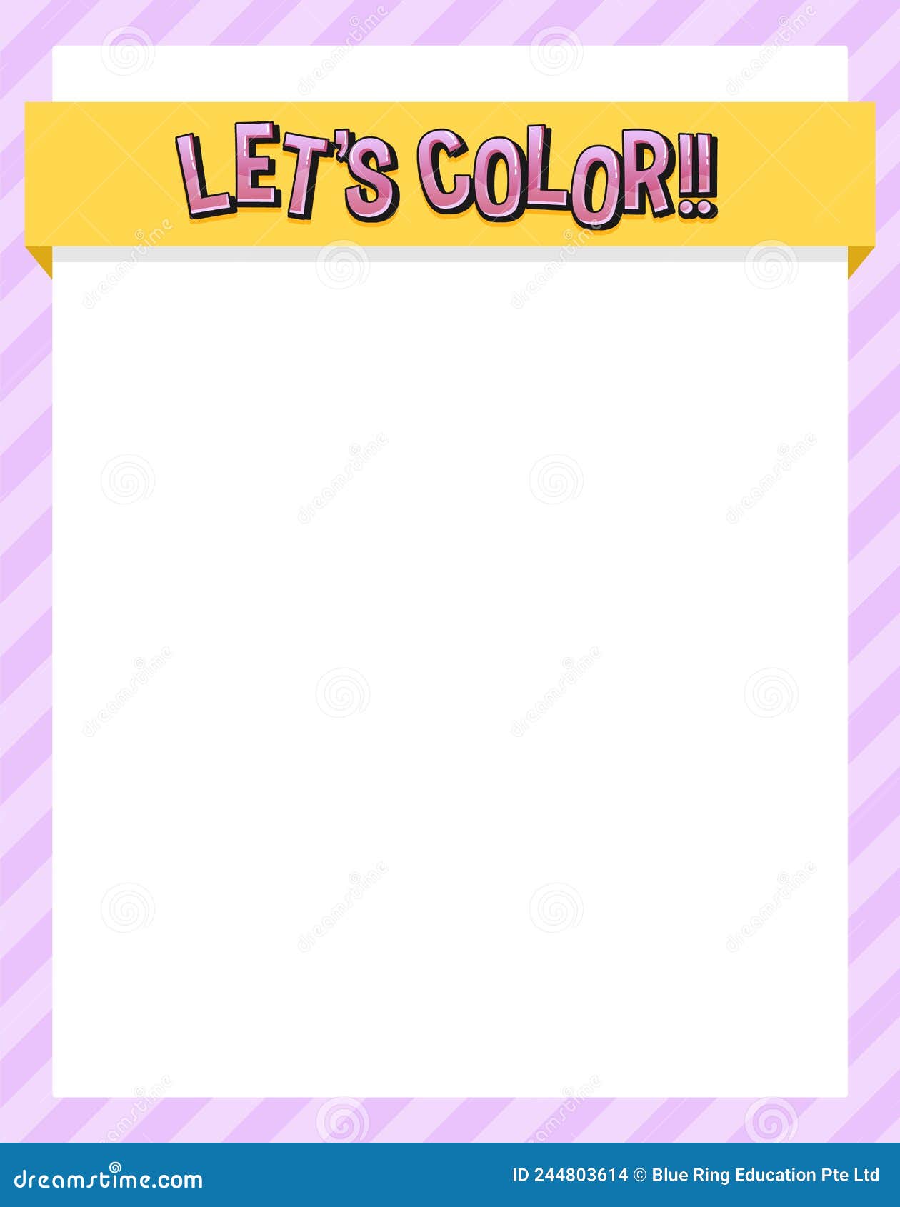 Colour Fun Border Template Background Stock Vector - Illustration of ...