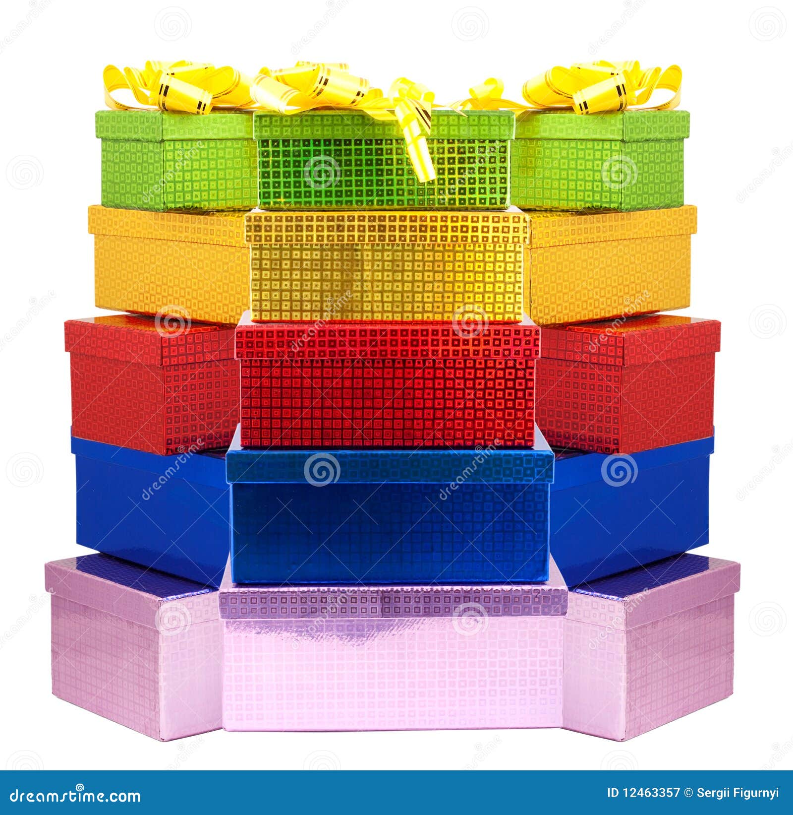 Colour gift boxes stock image. Image of group, variation - 12463357