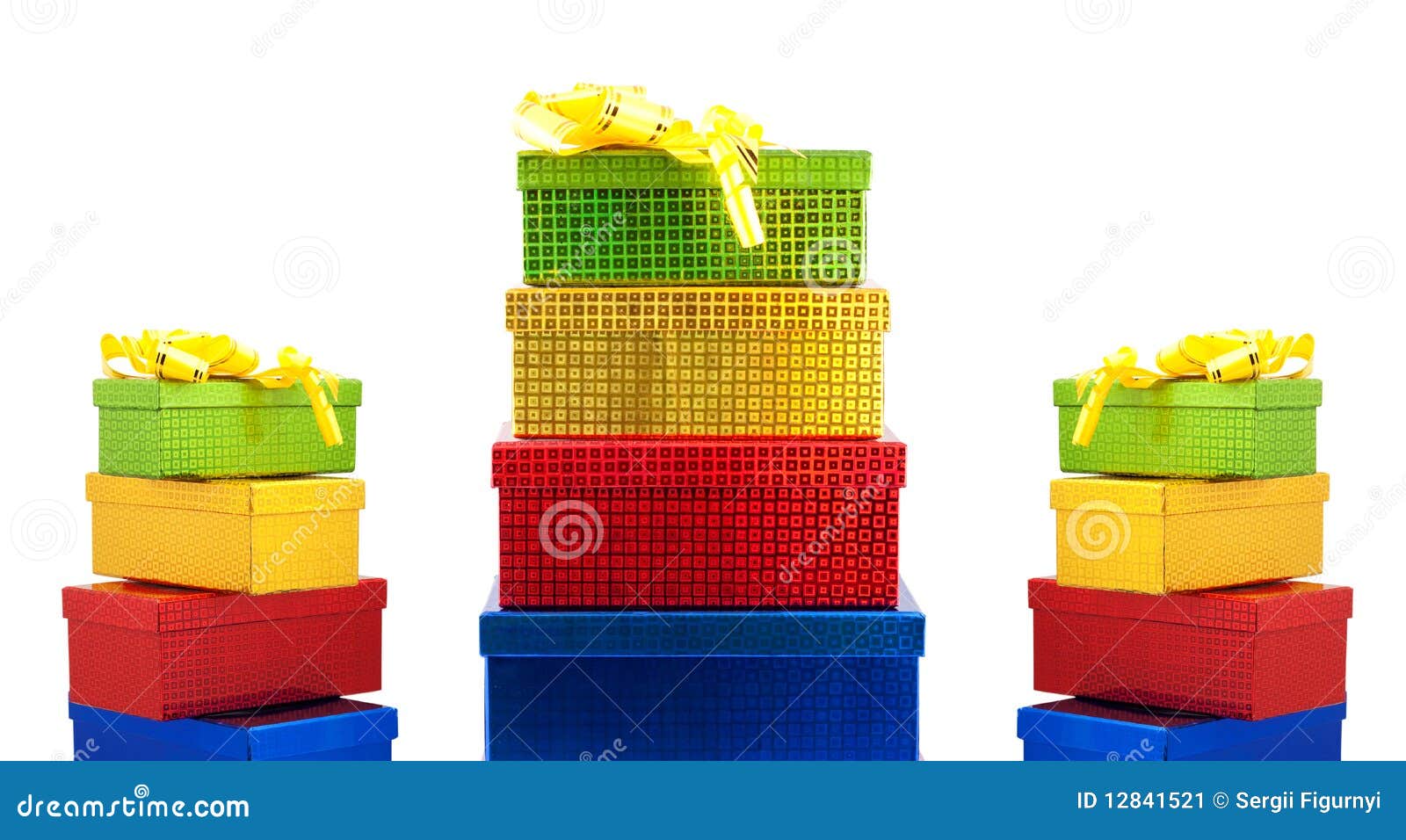 Colour gift boxes stock image. Image of giving, objects - 12841521