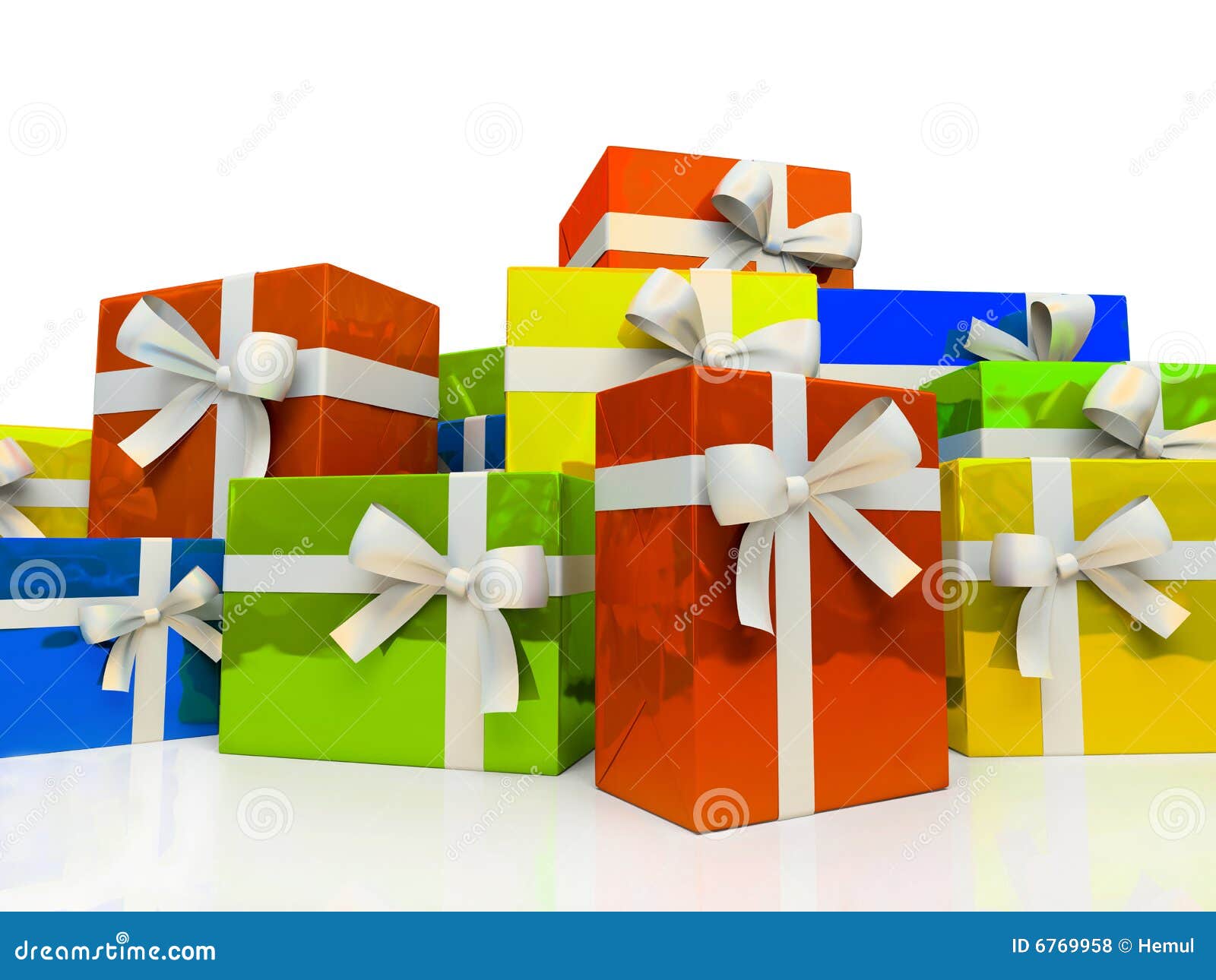 Colour gift boxes stock illustration. Illustration of decoration - 6769958