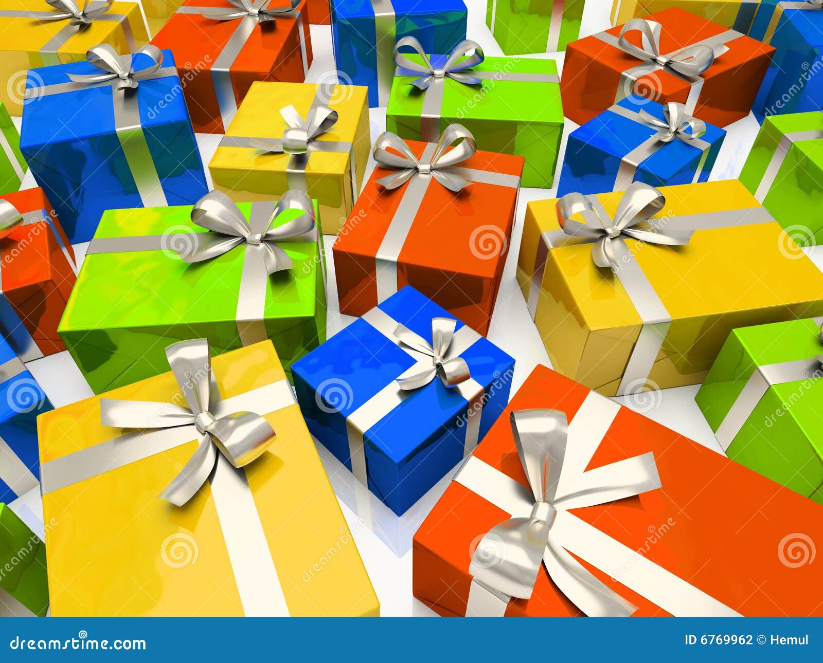 Colour gift boxes stock illustration. Illustration of isolated - 6769962
