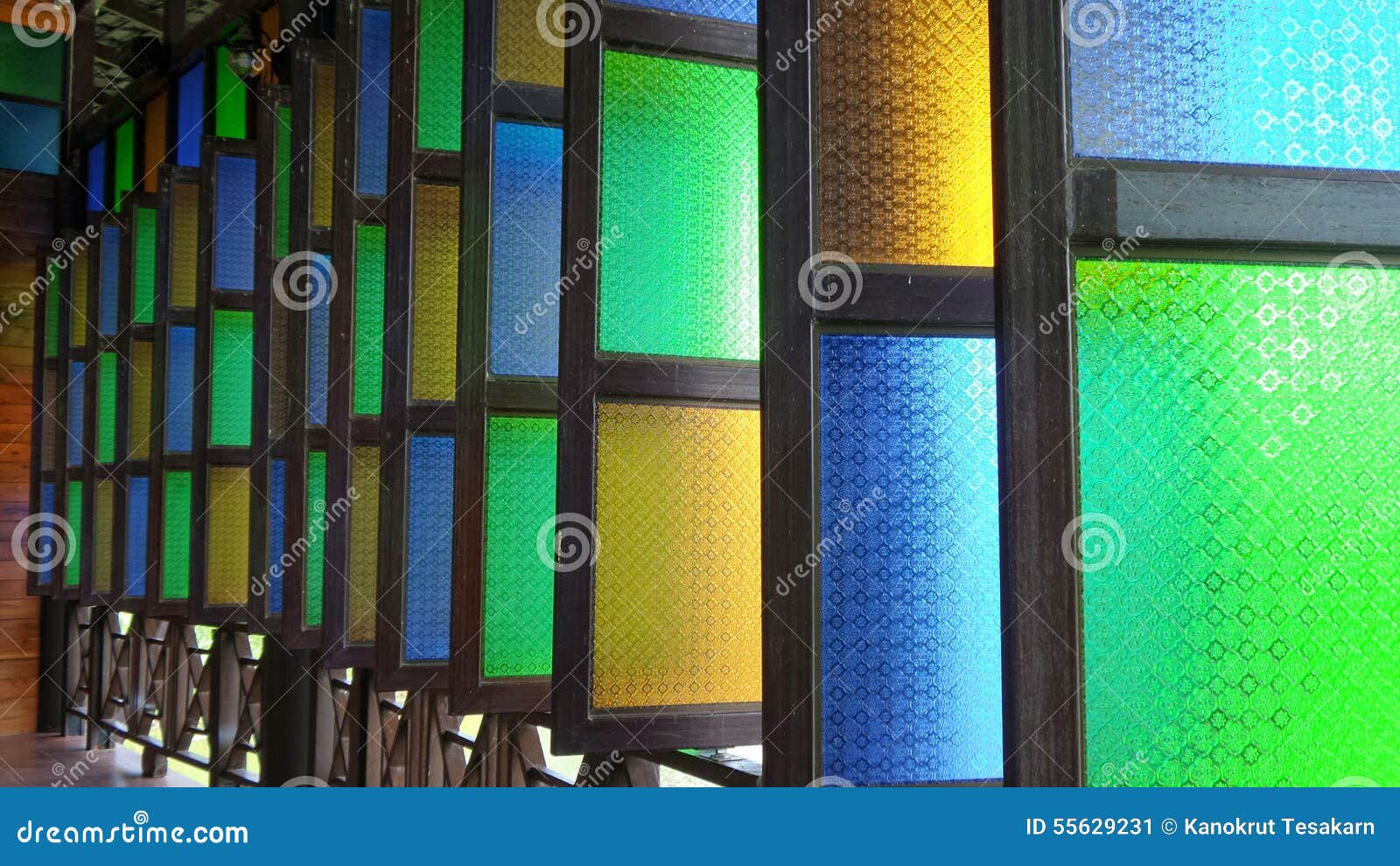 Colour glass windows hall stock image. Image of interior - 55629231