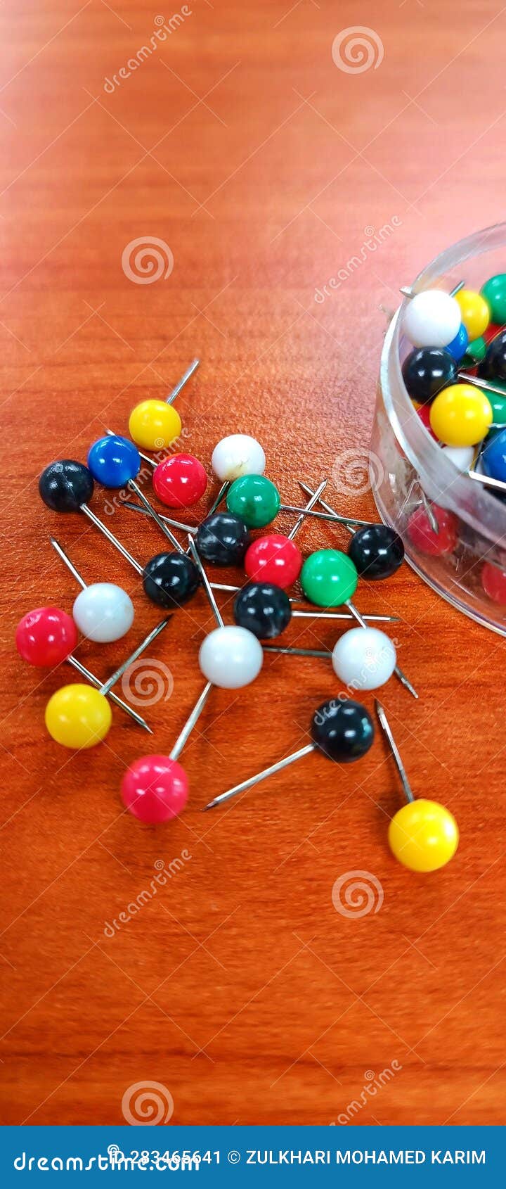 The colour head pin stock image. Image of steel, yellow - 283465641