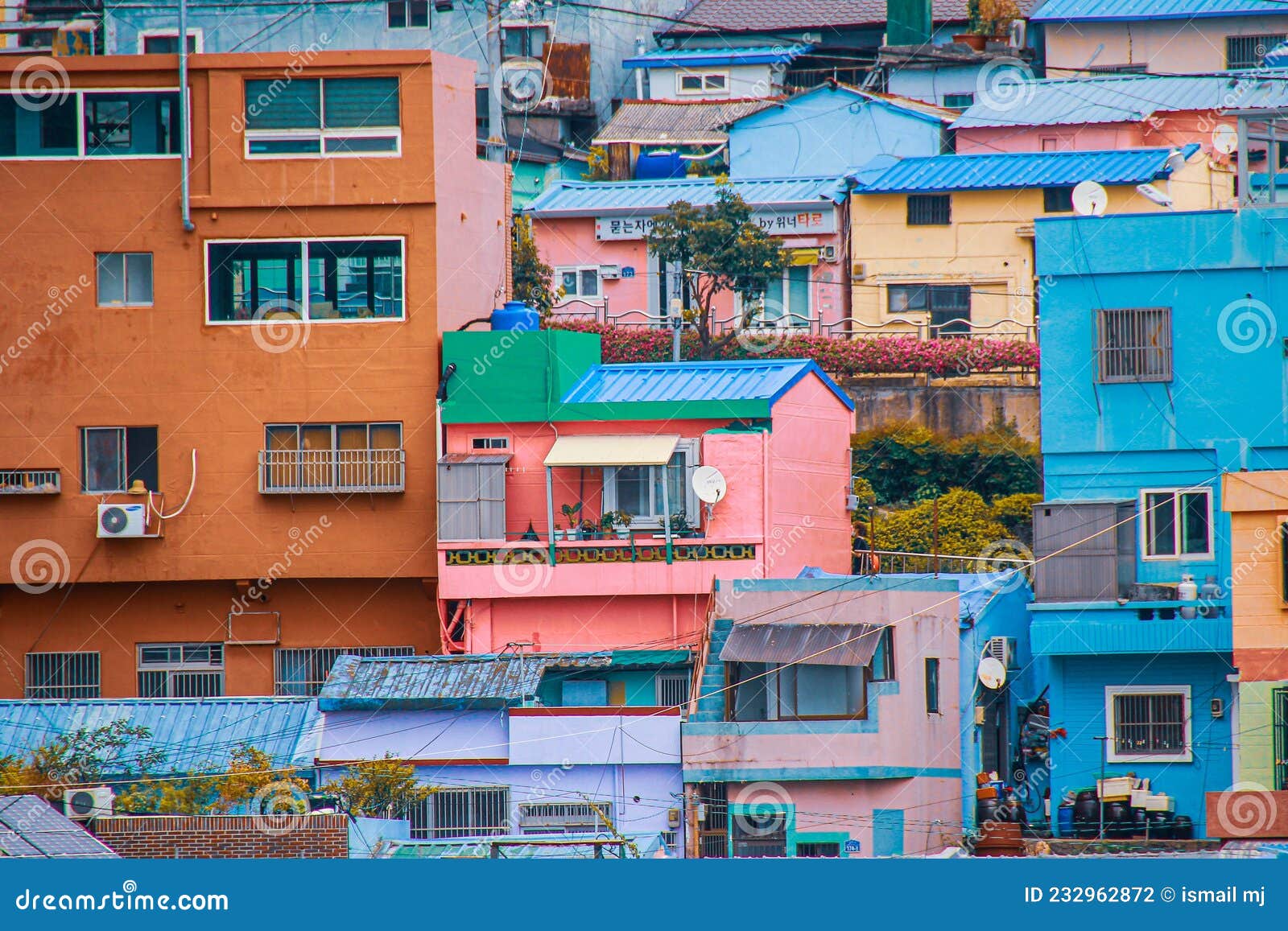 The Colour House at Busan City Editorial Photography - Image of village ...