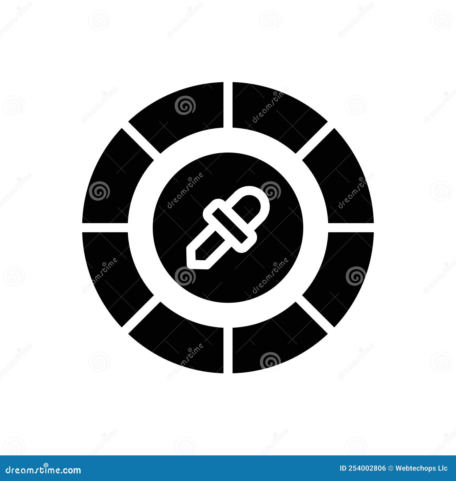 Black Solid Icon for Colour, Tone and Pigment Stock Illustration ...