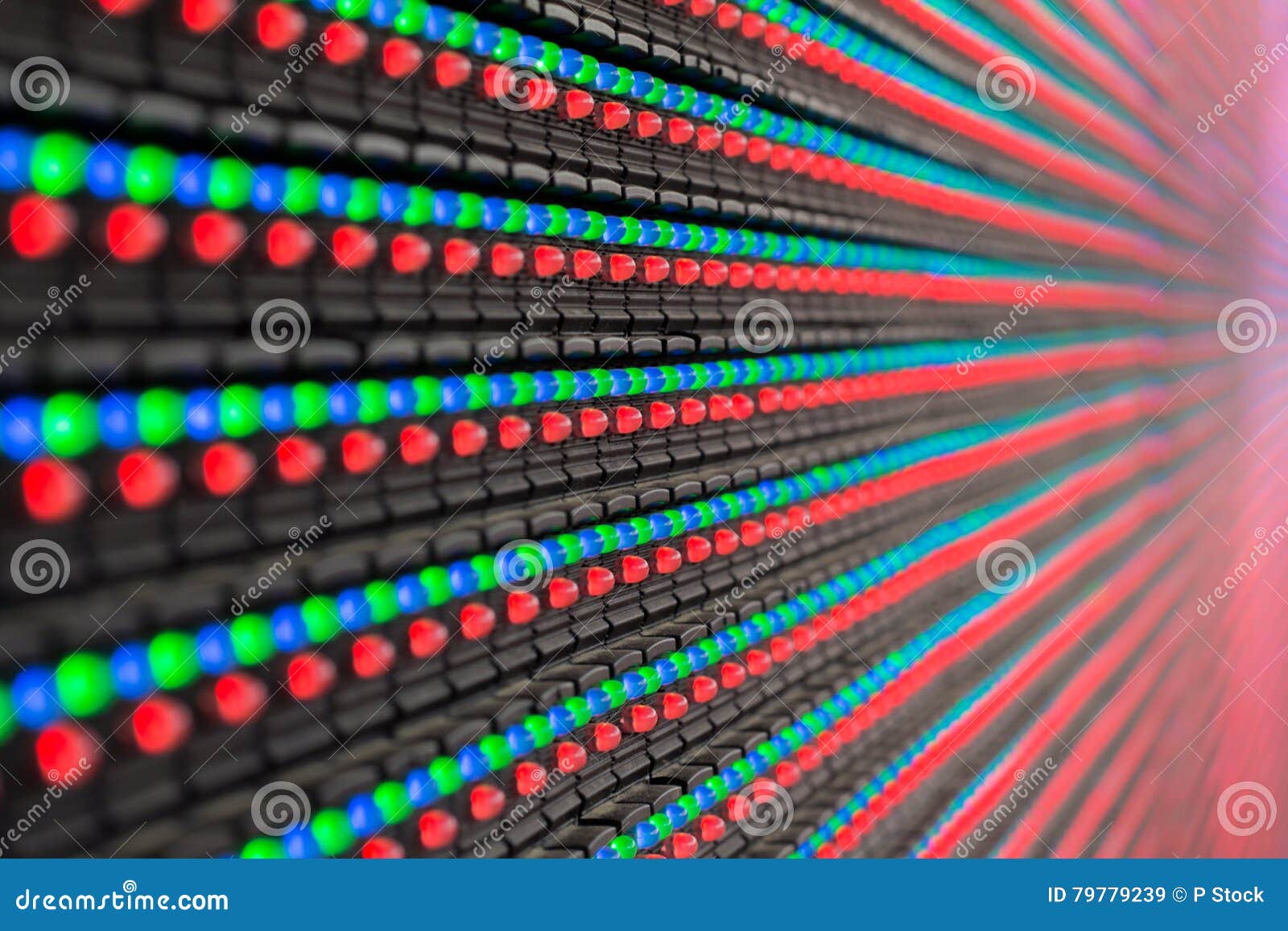 Colour of the Light from the Led Screen. Stock Image - Image of black ...