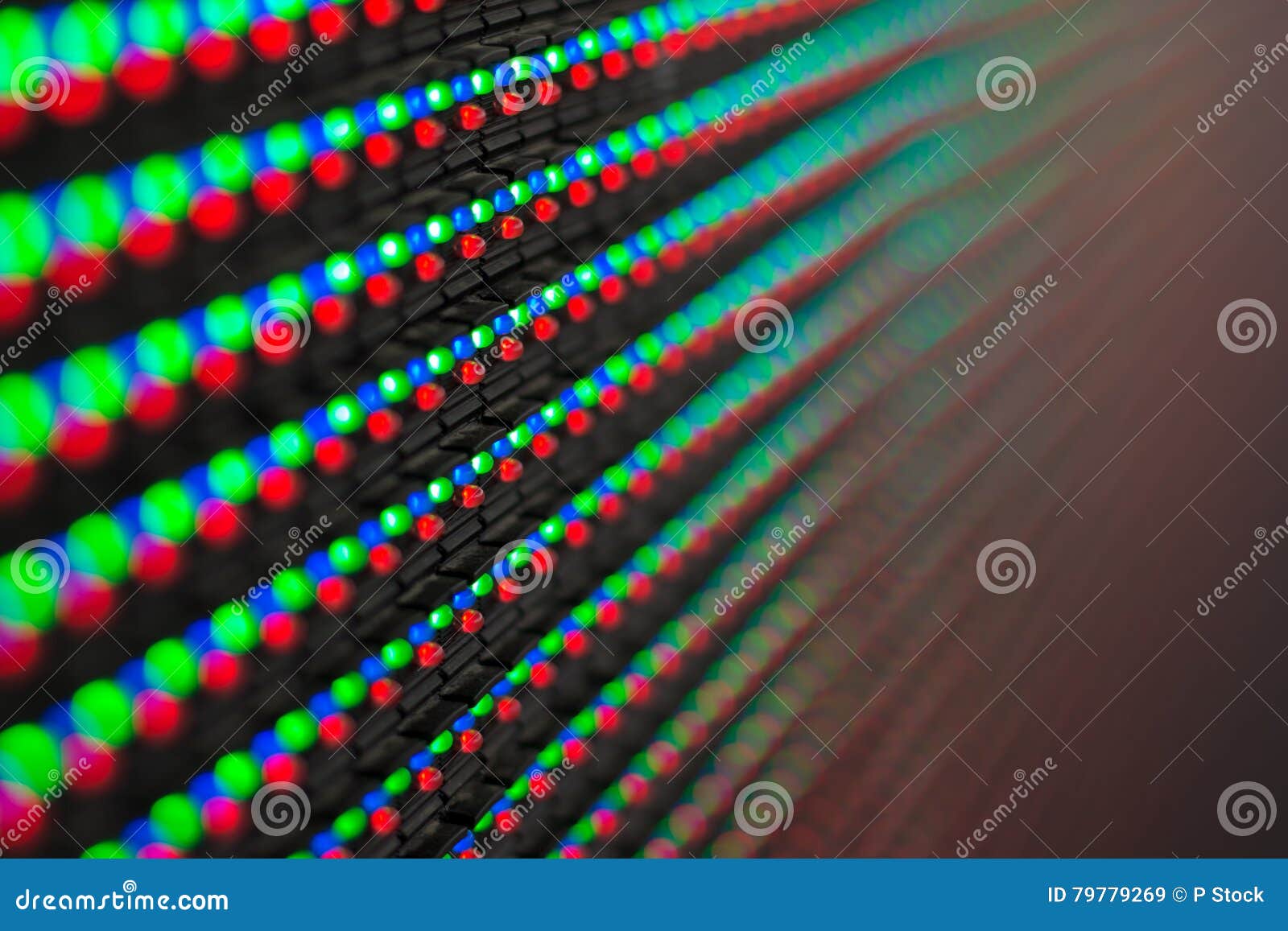 Colour of the Light from the Led Screen. Stock Image - Image of bokeh ...