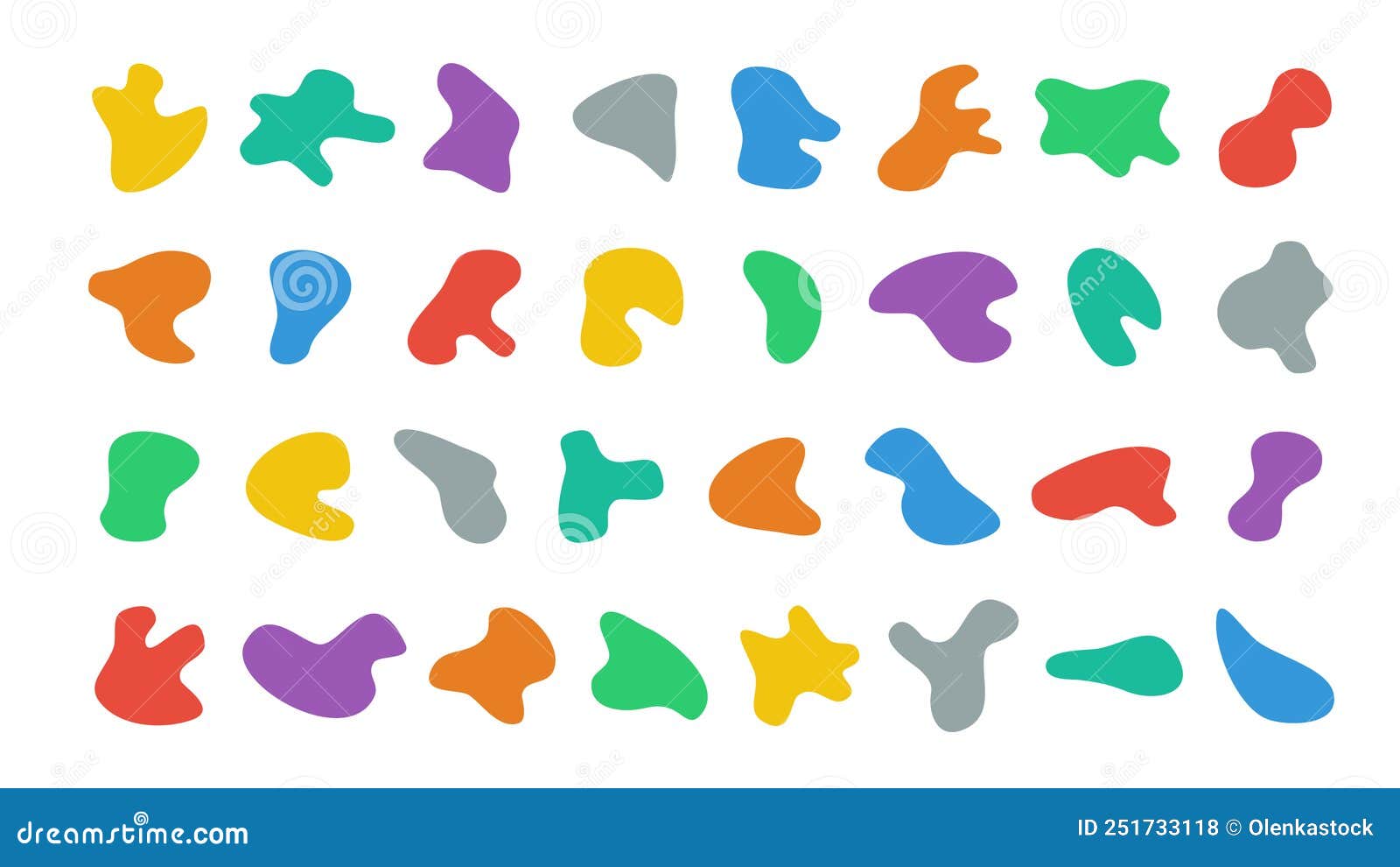 Colour Liquid Blob Shapes Vector Illustration | CartoonDealer.com ...
