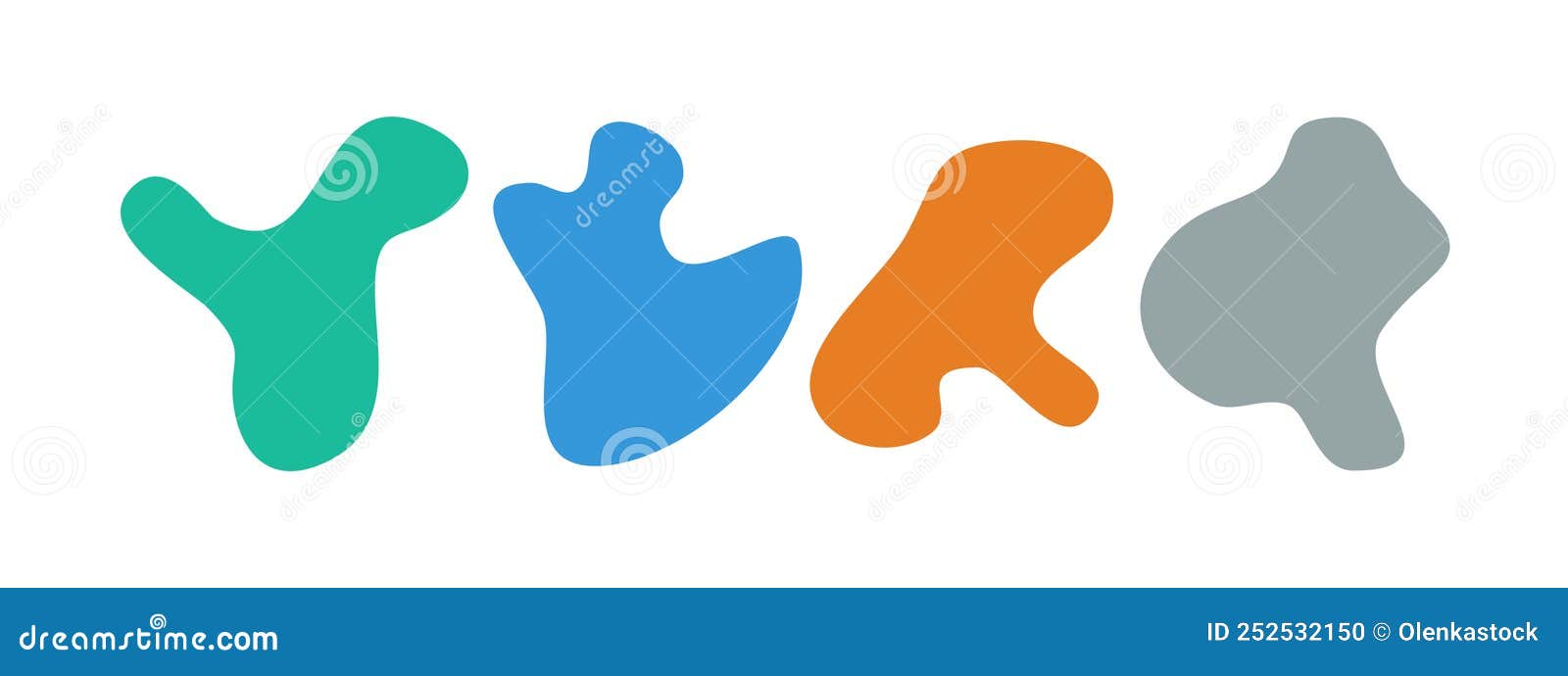 Colour Liquid Blob Shapes Vector Illustration | CartoonDealer.com ...