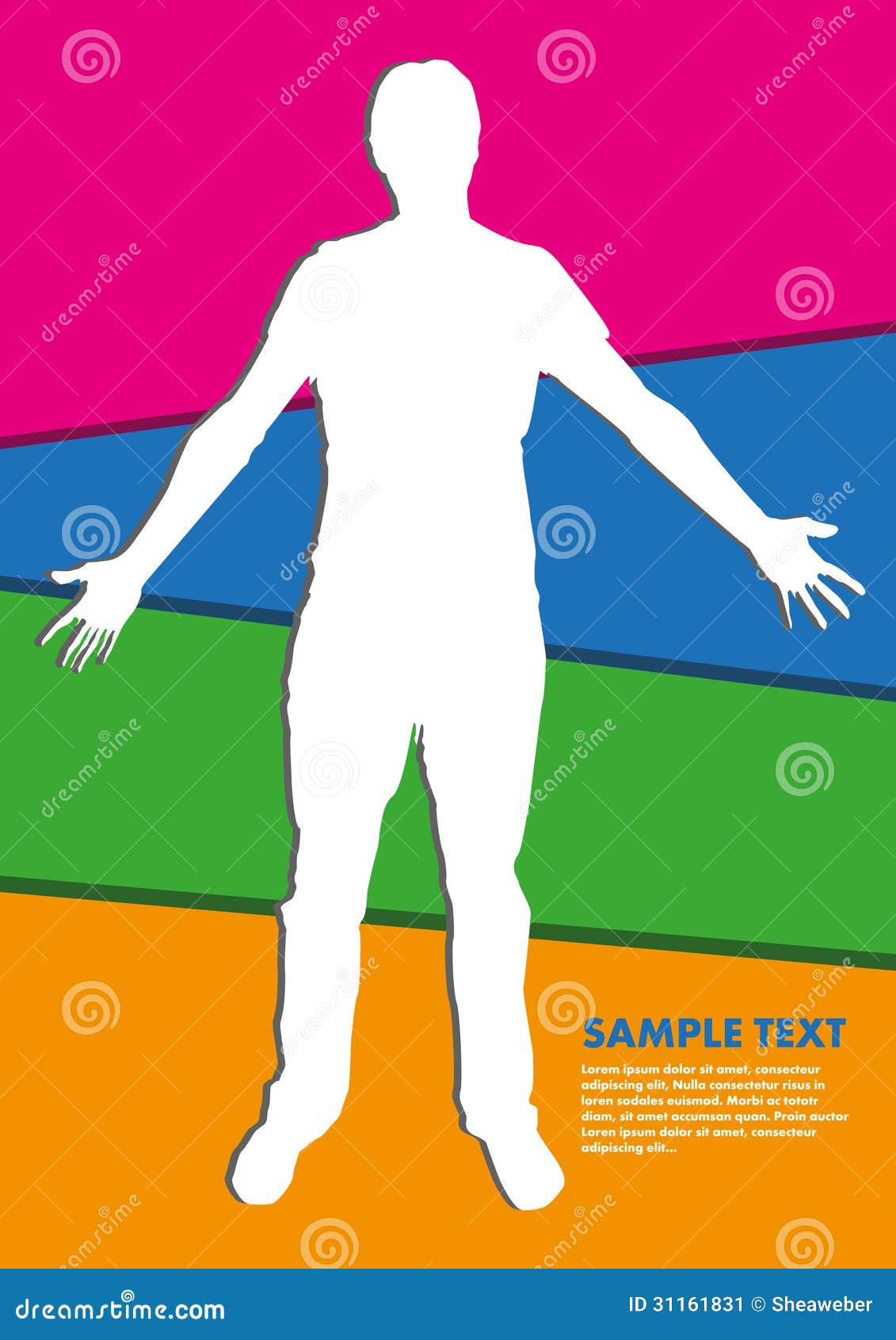 Colour men stock vector. Illustration of backround, paper - 31161831