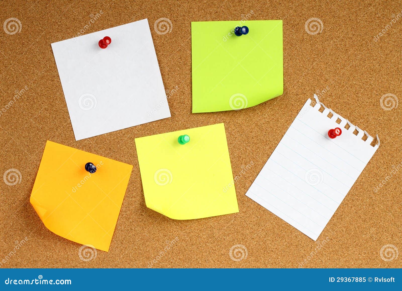 Colour note papers stock image. Image of office, hang - 29367885