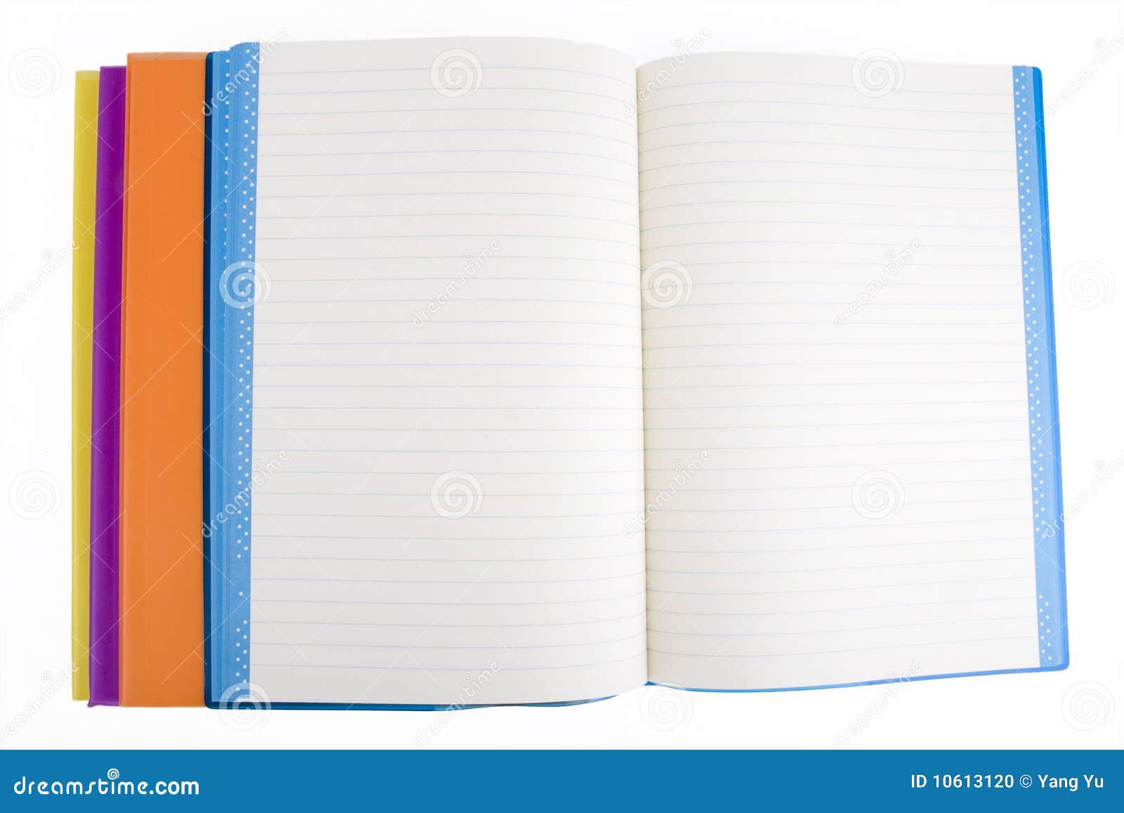 Colour open notebook stock photo. Image of binder, education - 10613120