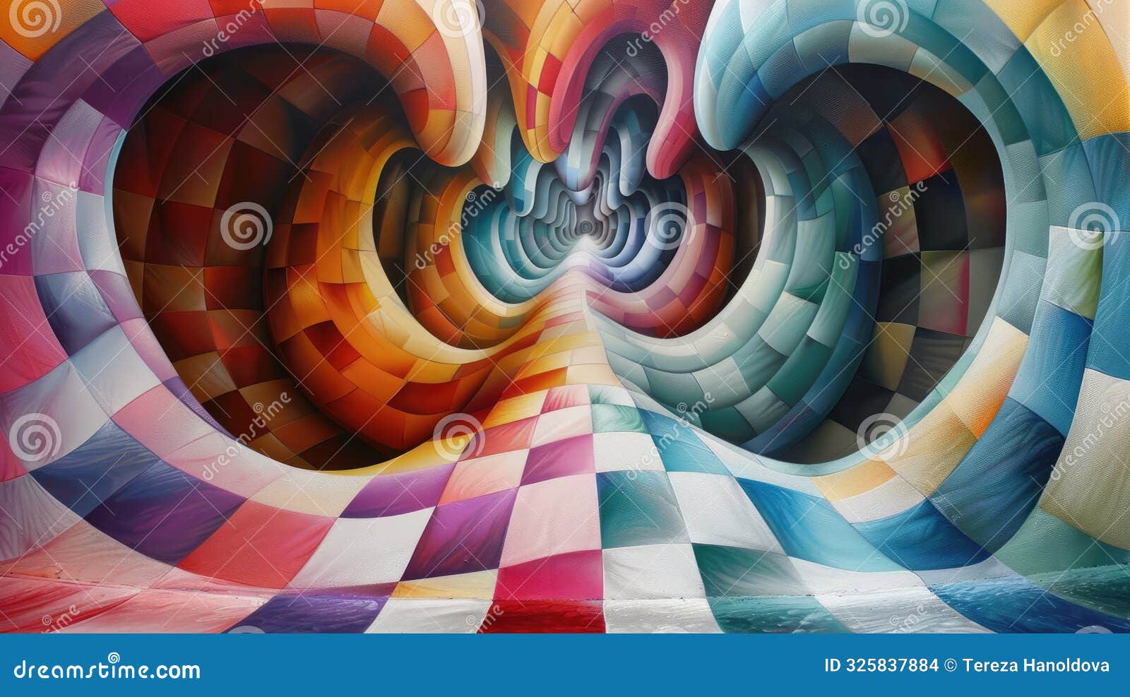 Colour optical illusion stock illustration. Illustration of fantasy ...