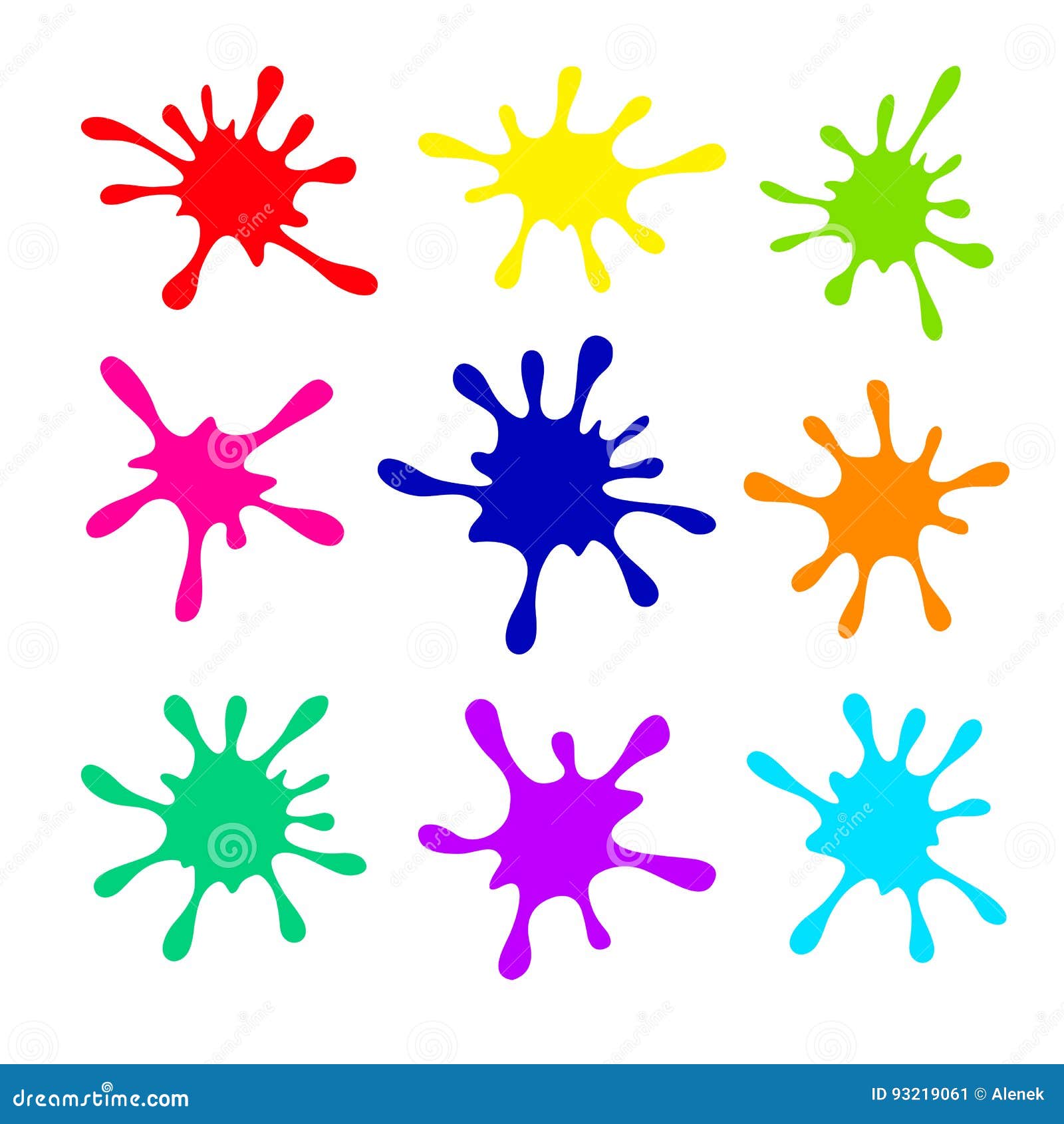 Colour Paint Blot, Splashes for Creativity Stock Vector - Illustration ...
