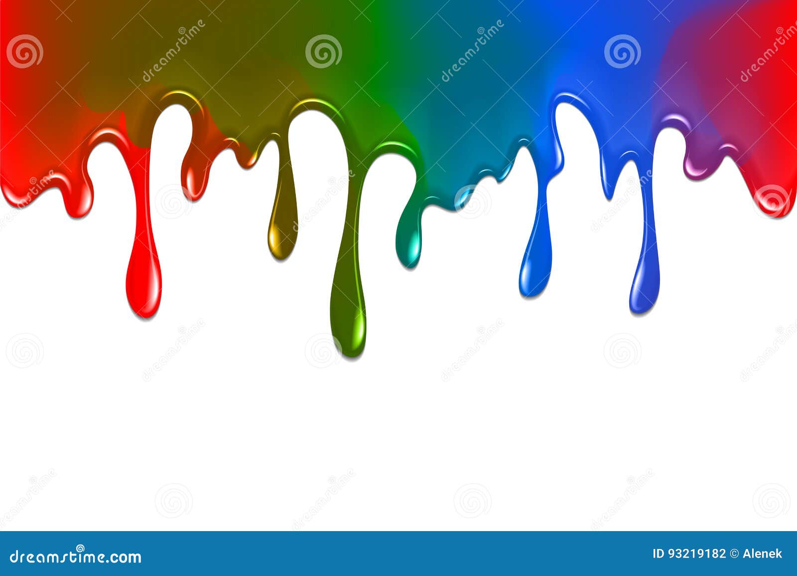 Colour Paint Smudges, Drops for Creativity Stock Vector - Illustration ...