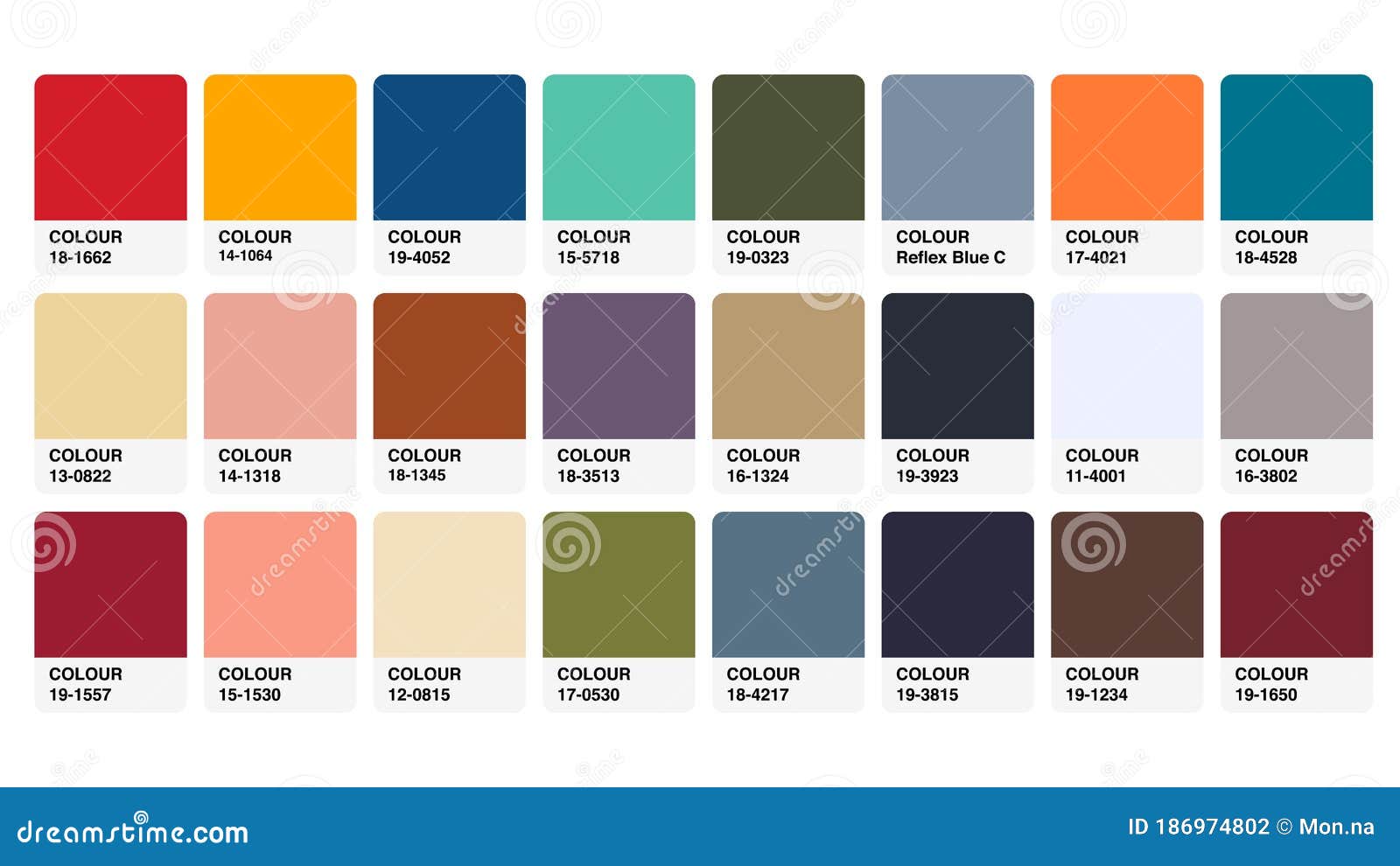 Colour Palette Catalog Samples Vector in RGB Stock Vector ...