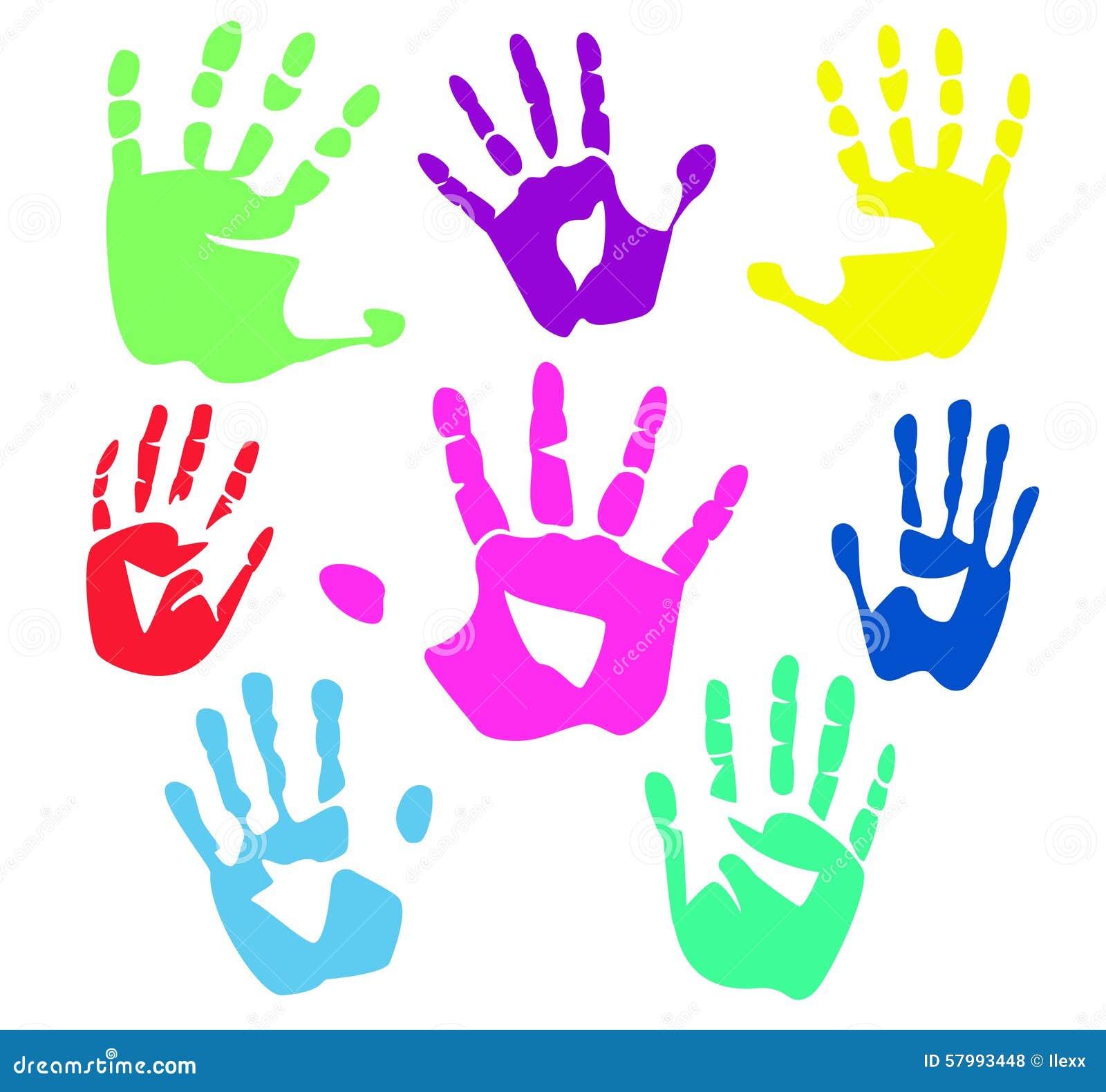 Colour palm hands stock illustration. Illustration of peace - 57993448