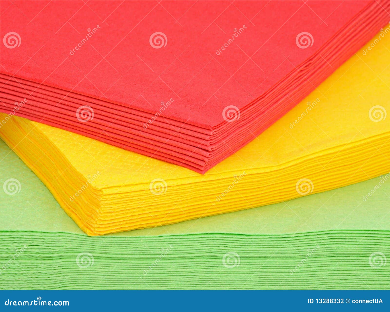 Colour paper napkins stock photo. Image of banquet, paper - 13288332