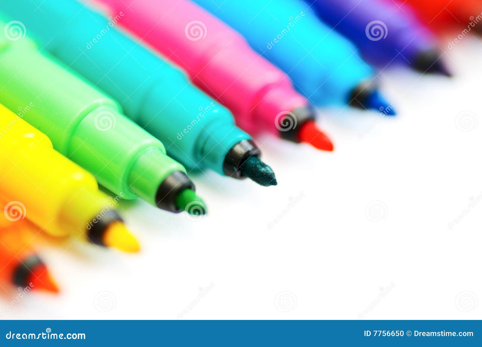 Colour pen stock photo. Image of crayons, blue, colors - 7756650