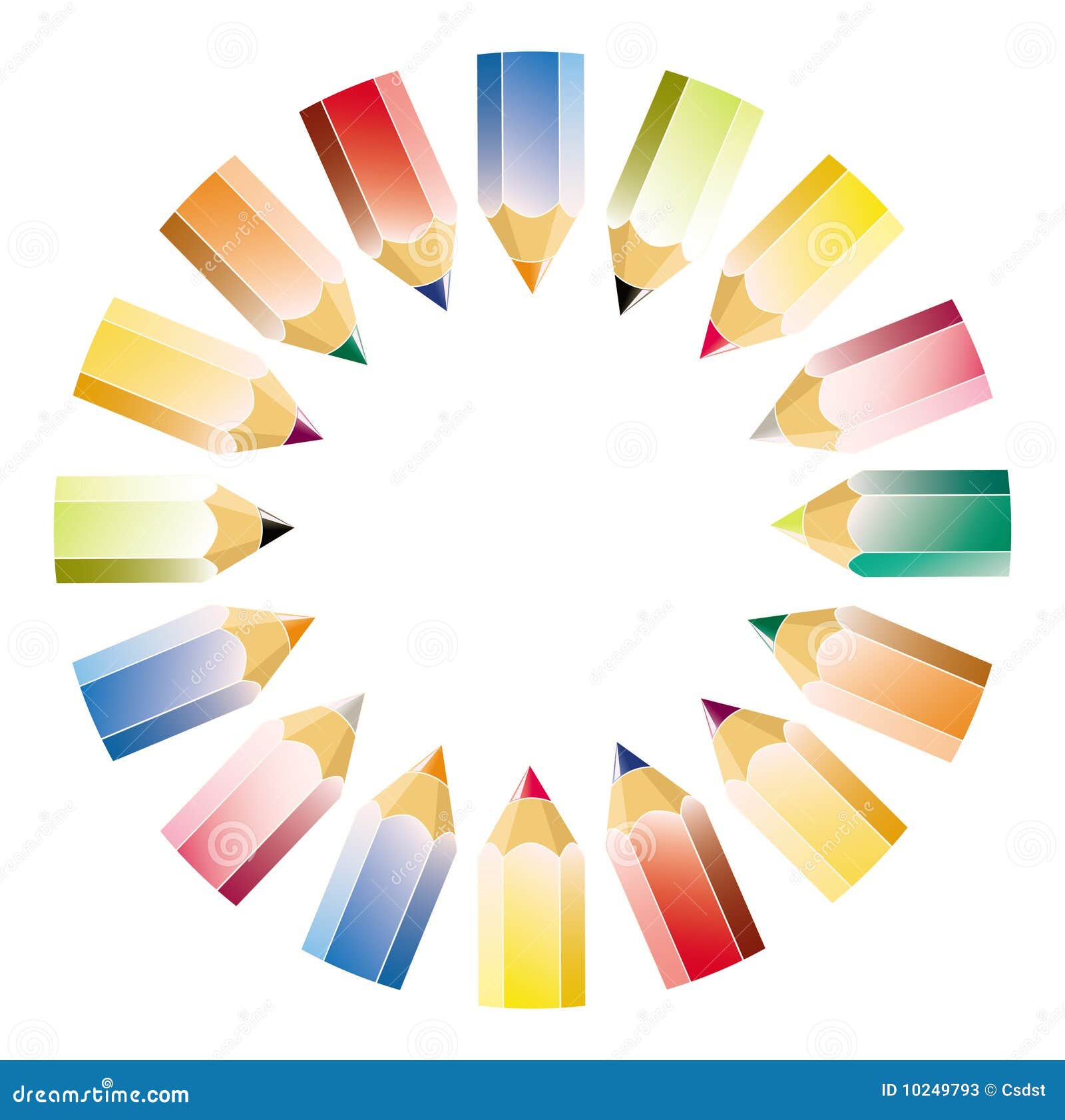Colour pencil pattern stock vector. Illustration of blue - 10249793