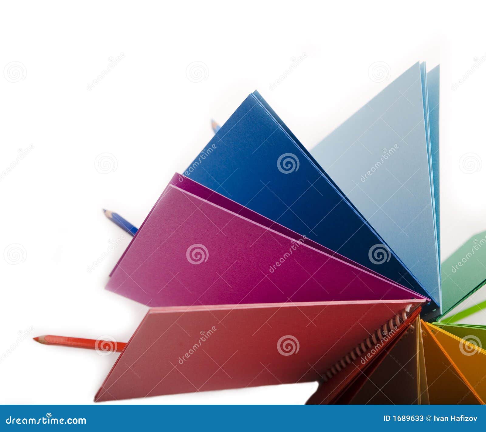 Colour Pencils and Colored Notebook Stock Image - Image of colored ...