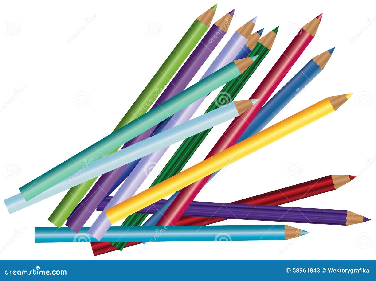 Two Pencils And Crayons And Ruler And Color ABC Letters On White ...