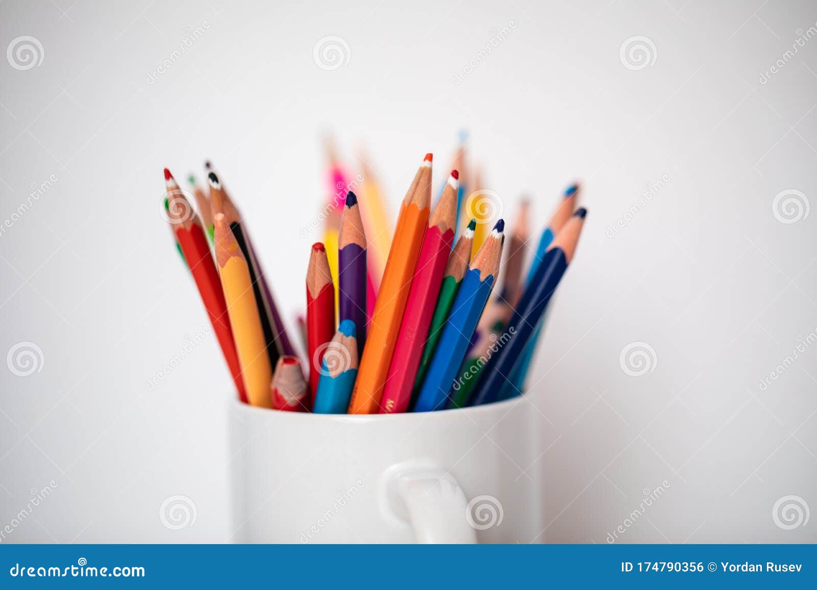 Colour Pencils of Different Colors Stock Photo - Image of drawing ...